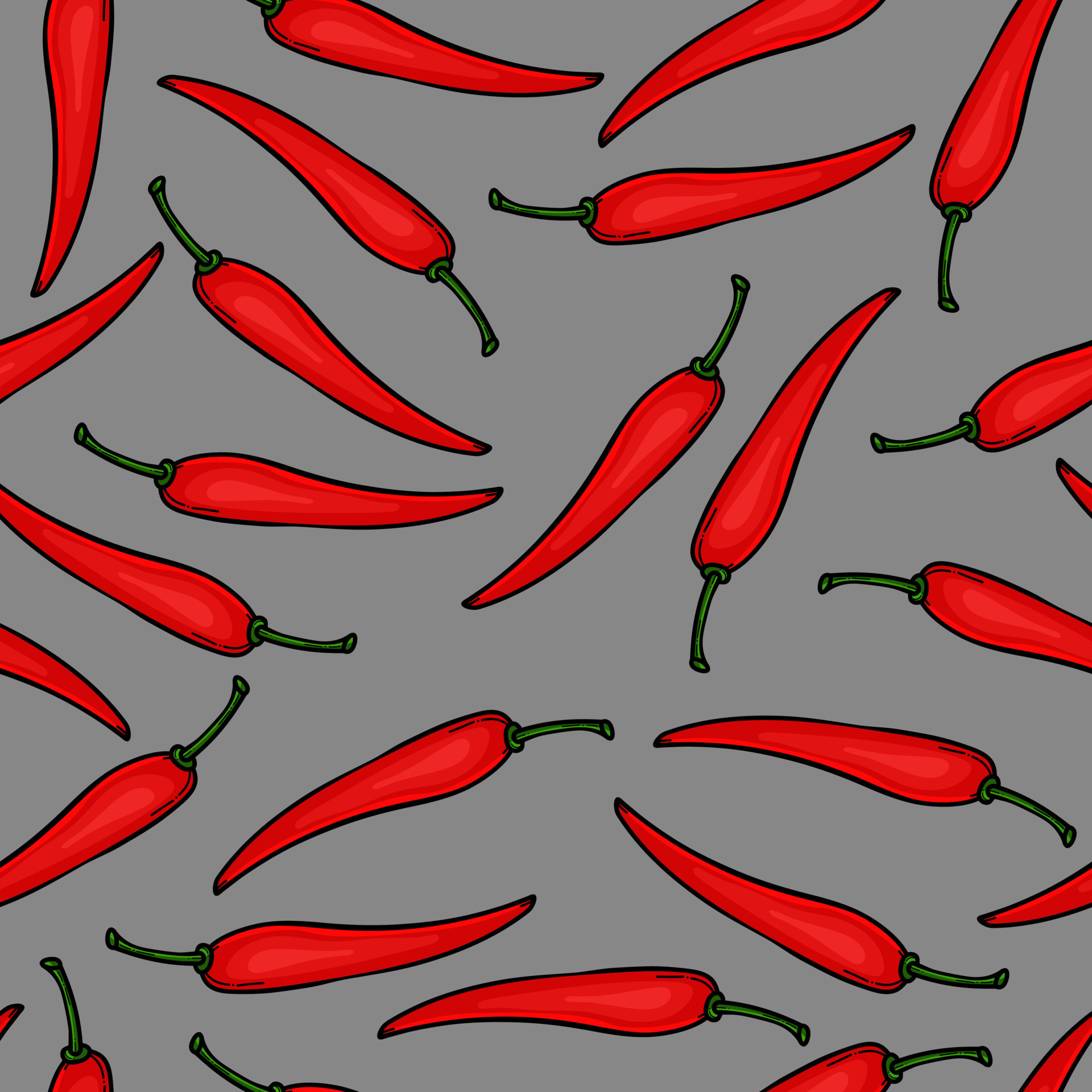 Seamless pattern red chilli texture background vector illustration graphic 11414399 Vector Art ...