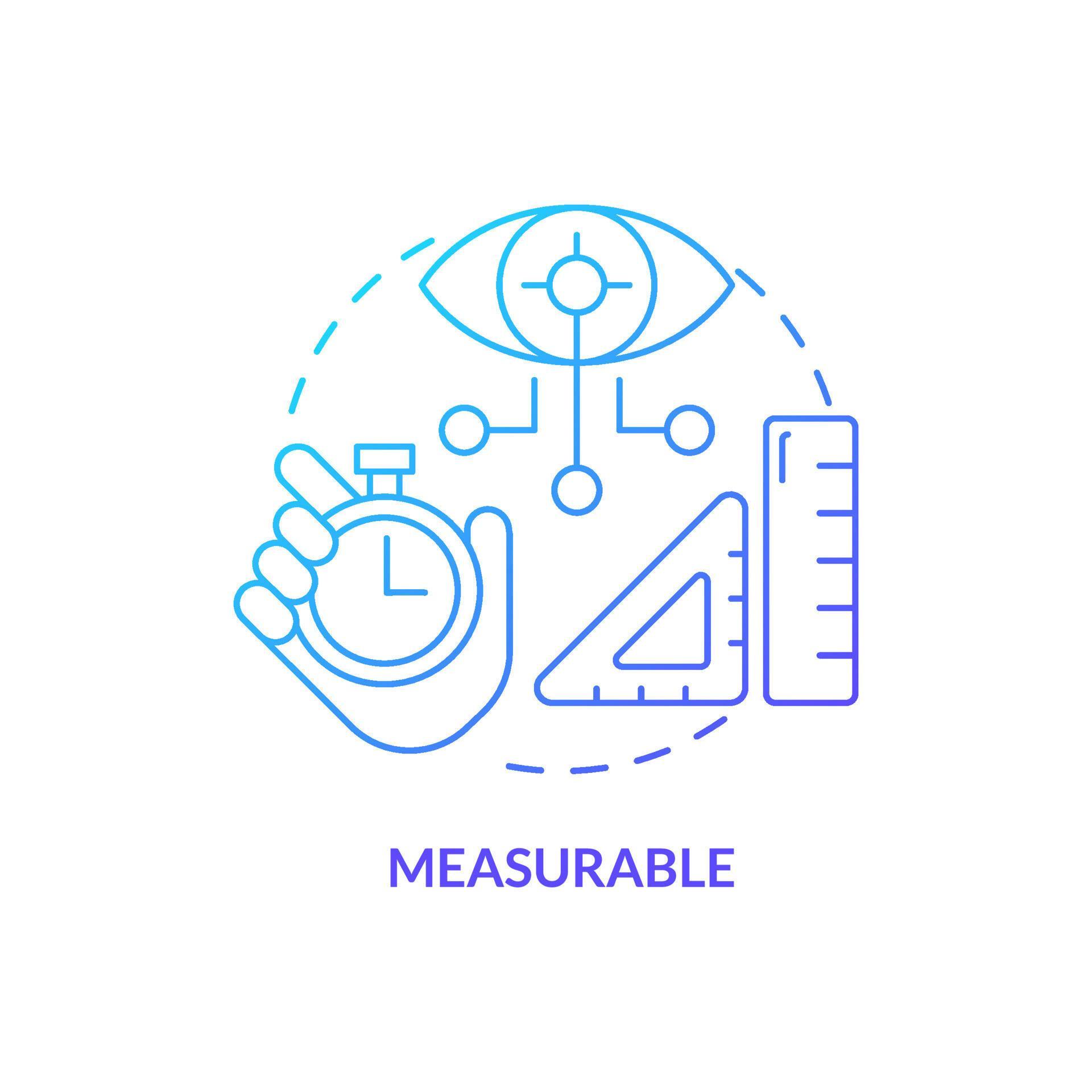 Measurable Blue Gradient Concept Icon Biometric Data Advantage Abstract Idea Thin Line