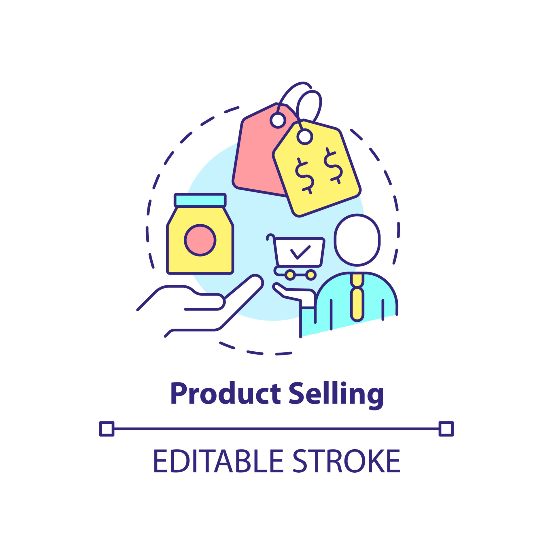 Product Selling Concept Icon Marketing Strategy Abstract Idea Thin