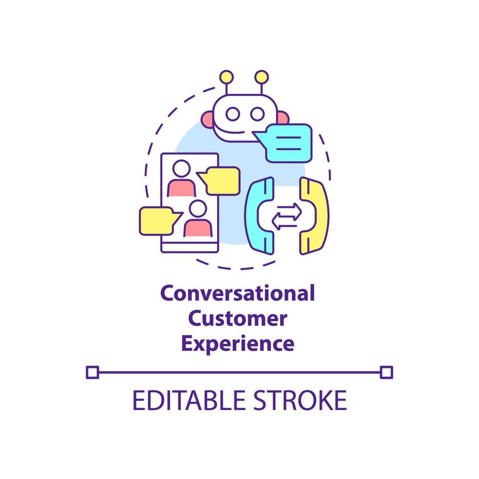 Conversational customer experience concept icon. Sales trend abstract ... Conversational customer experience concept icon. Sales trend abstract ...