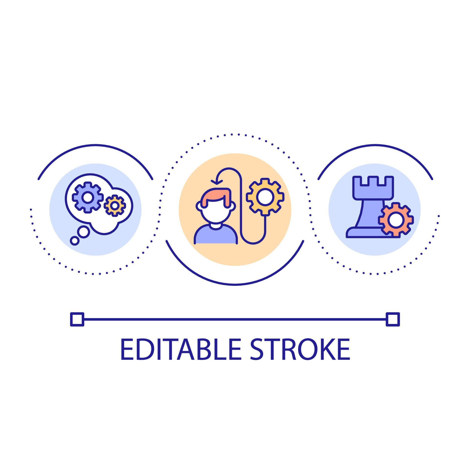 Logical Thinking Skill Loop Concept Icon Problem Solving Abstract Idea Thin Line Illustration