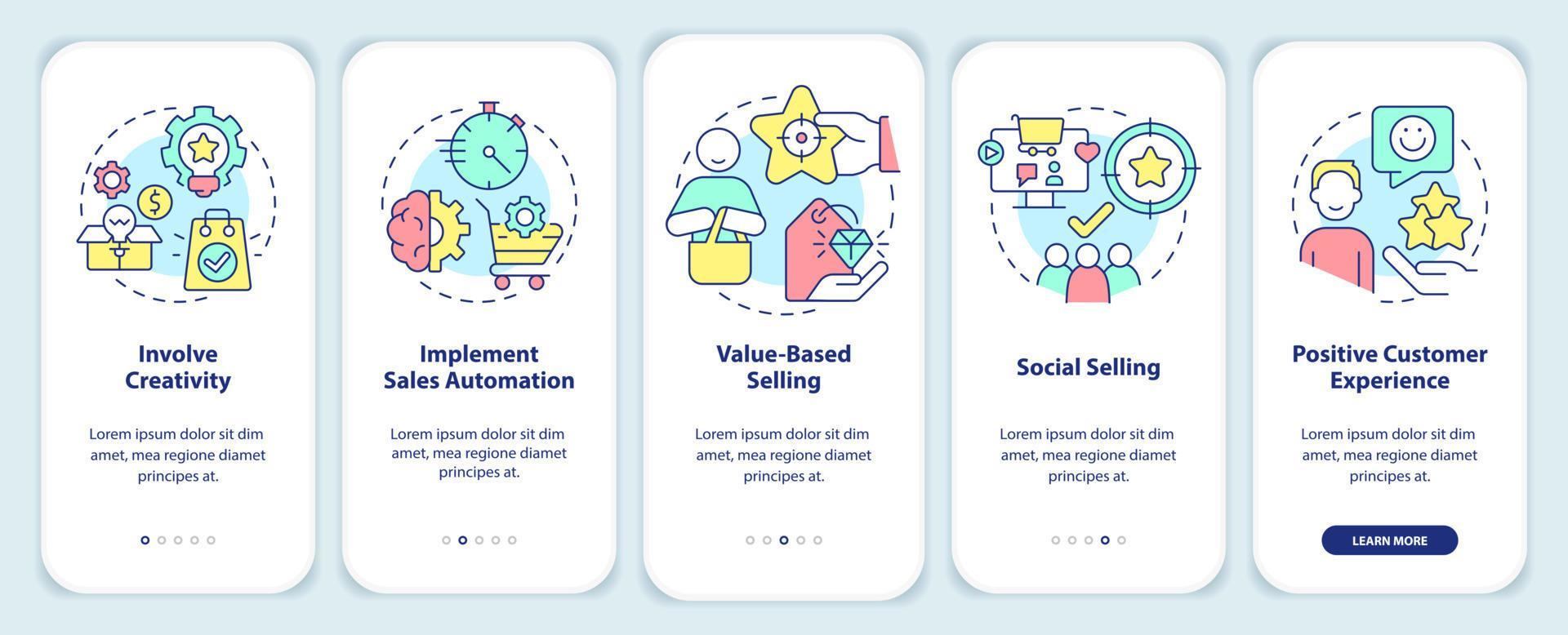 Selling Tendencies Onboarding Mobile App Screen Sales Innovations
