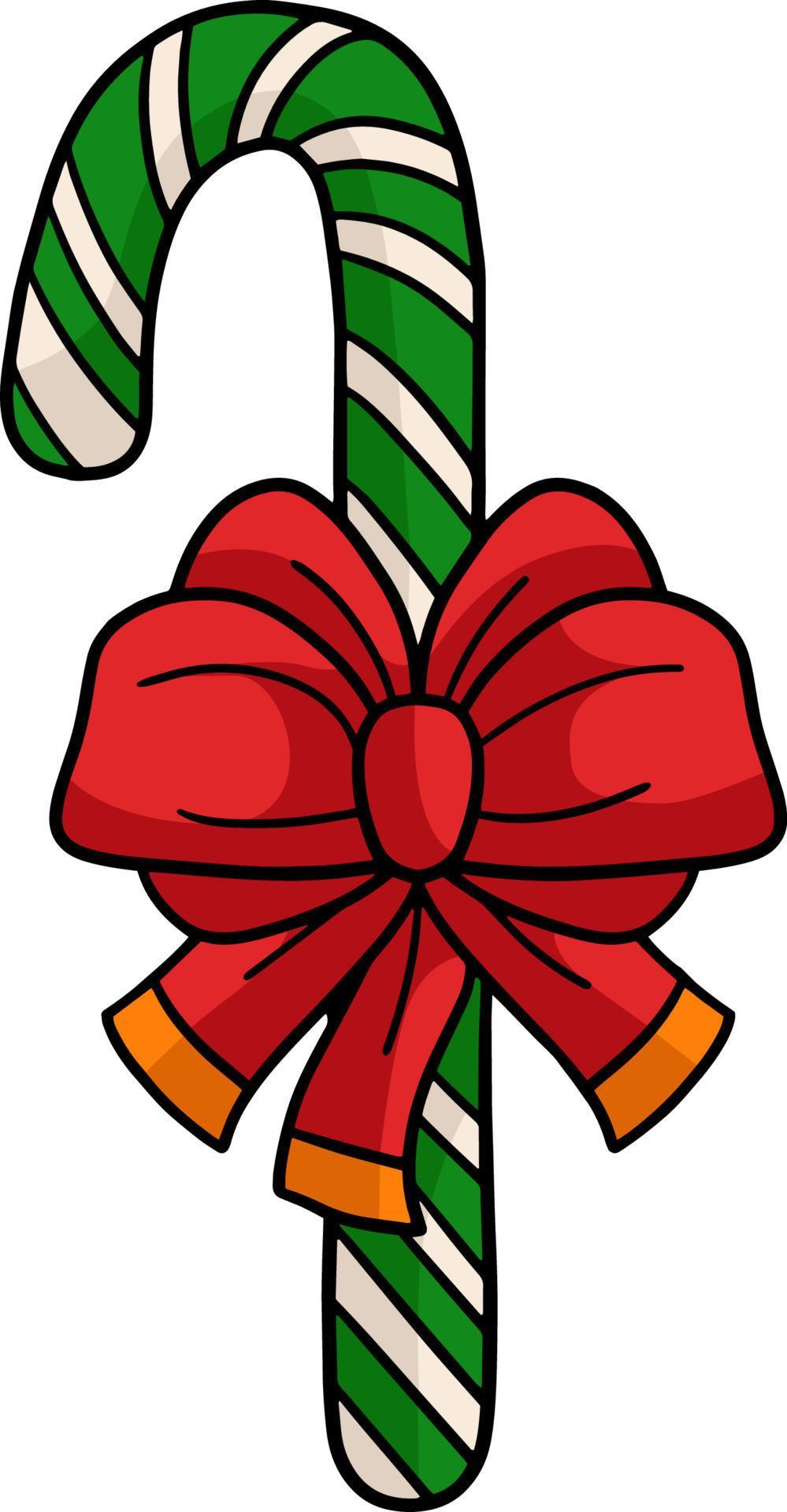 Christmas Candy Cane Cartoon Colored Clipart 11415640 Vector Art at ...
