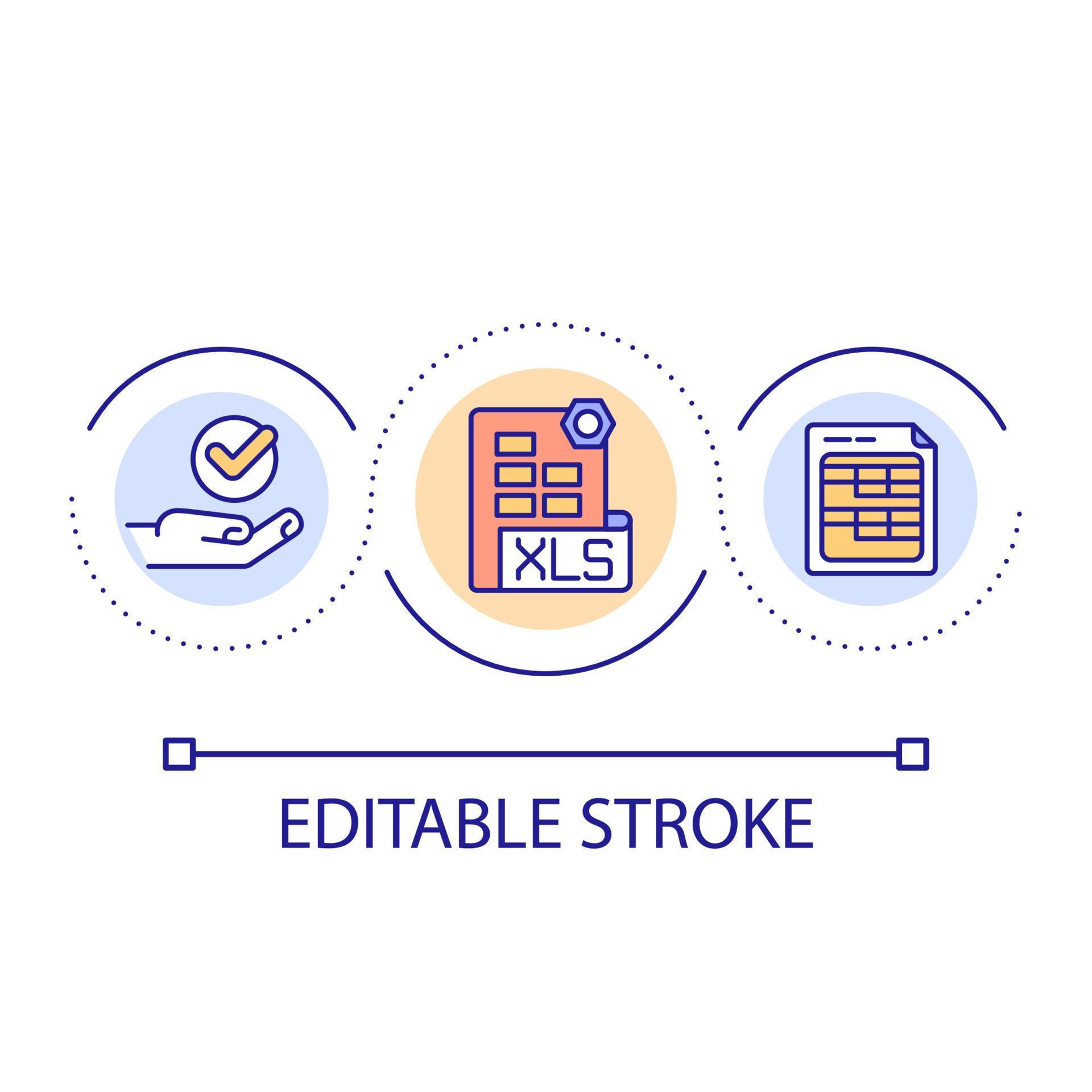 Using Spreadsheets Loop Concept Icon Data Analysis Abstract Idea Thin Line Illustration