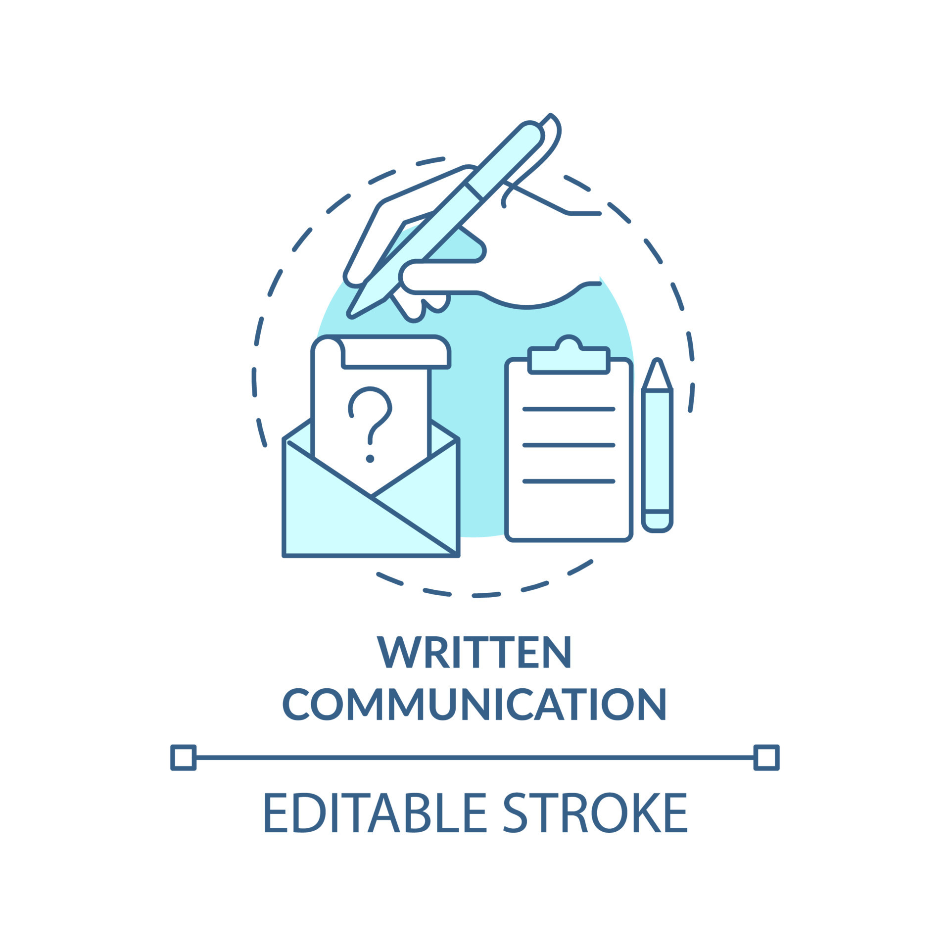 Written communication turquoise concept icon. Interaction type abstract ... Written communication turquoise concept icon. Interaction type abstract ...