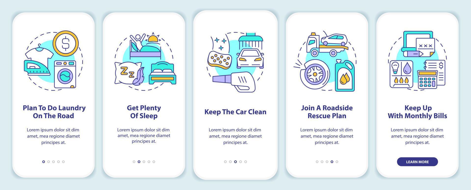 Road Trip Recommendations Onboarding Mobile App Screen Walkthrough 5
