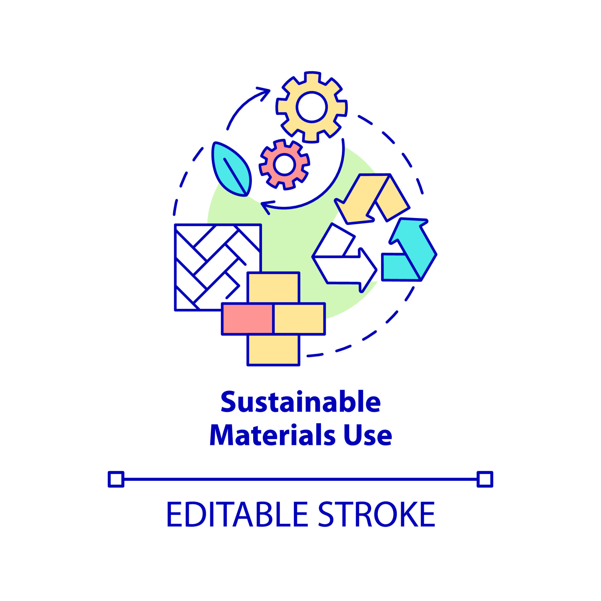 Sustainable Materials Use Concept Icon Strong Point Of Green Architecture Abstract Idea Thin