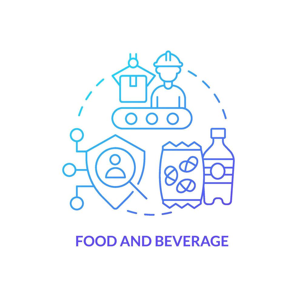 Food And Beverage Blue Gradient Concept Icon Biometric Technology Usage Abstract Idea Thin Line