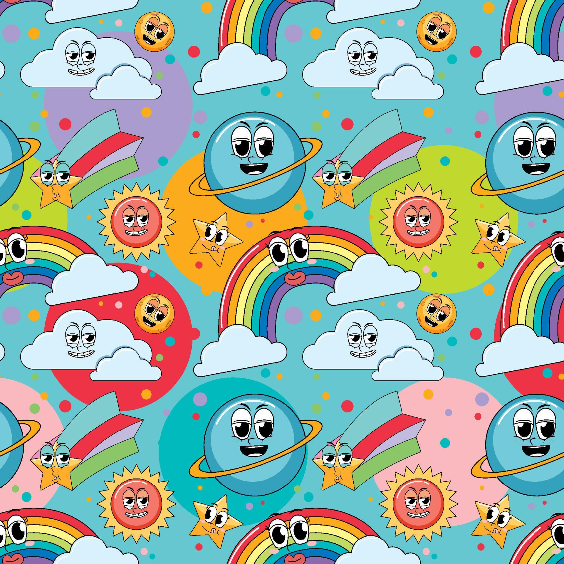 Space and sky icons seamless pattern 11417454 Vector Art at Vecteezy