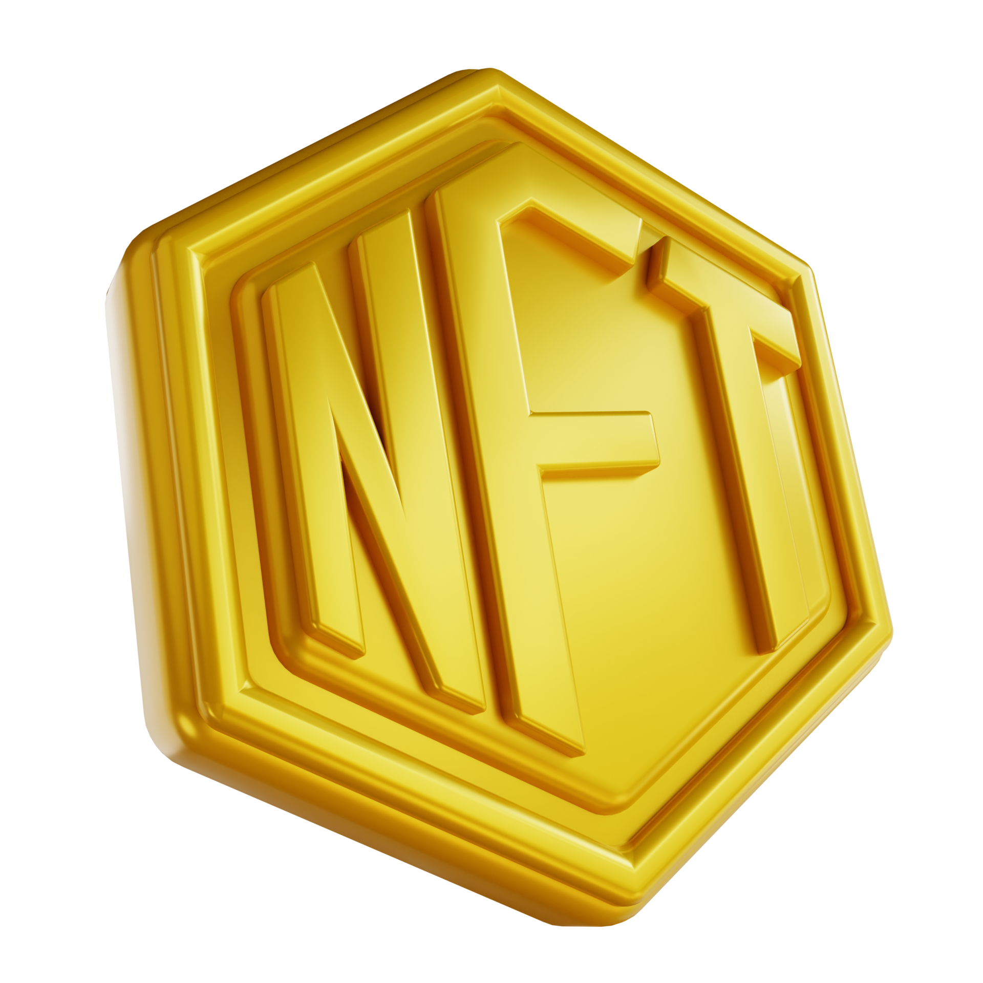 3d ilustraciones logo dorado nft 11419848 PNG