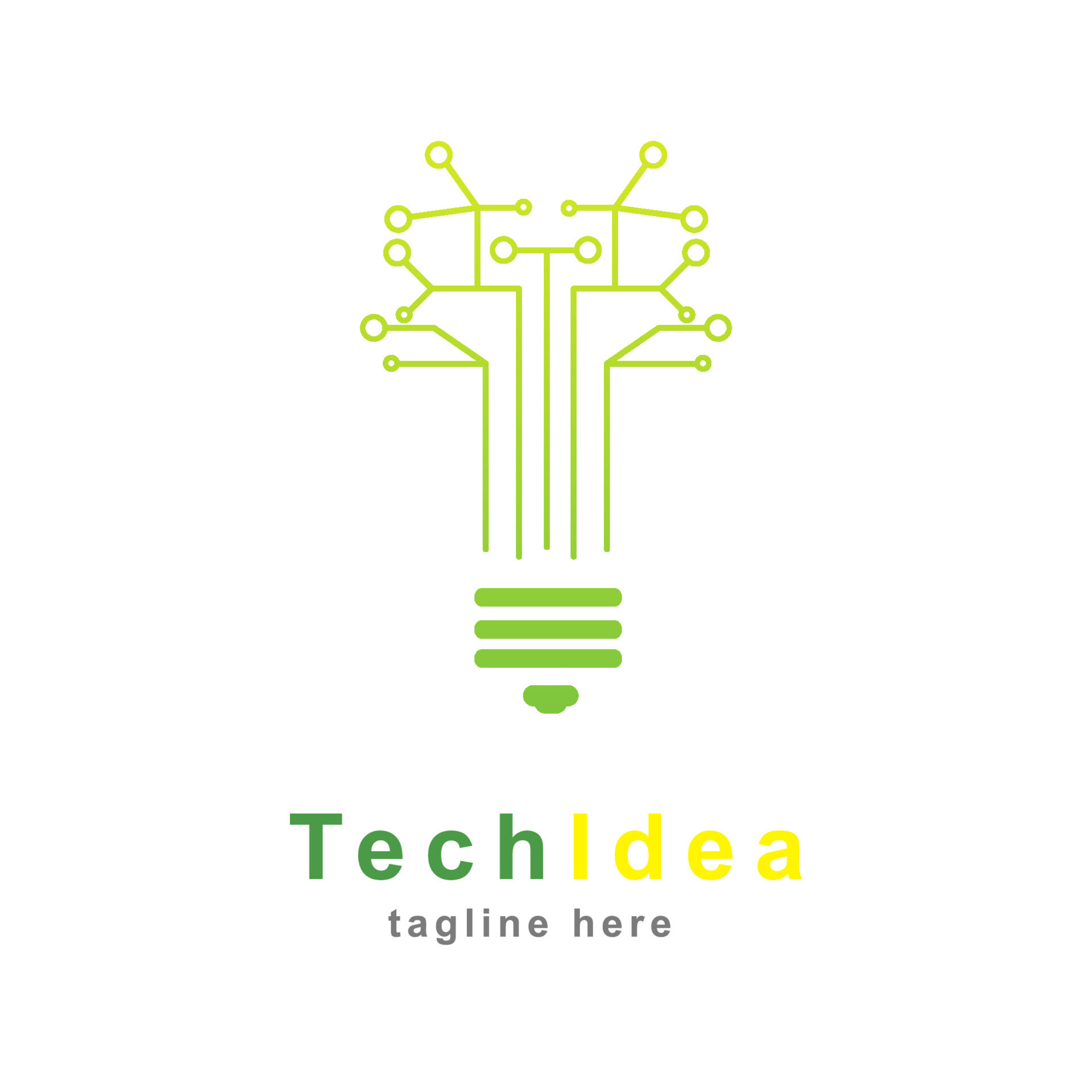 logotipo de tecnología de la información. concepto de logotipo en forma ...
