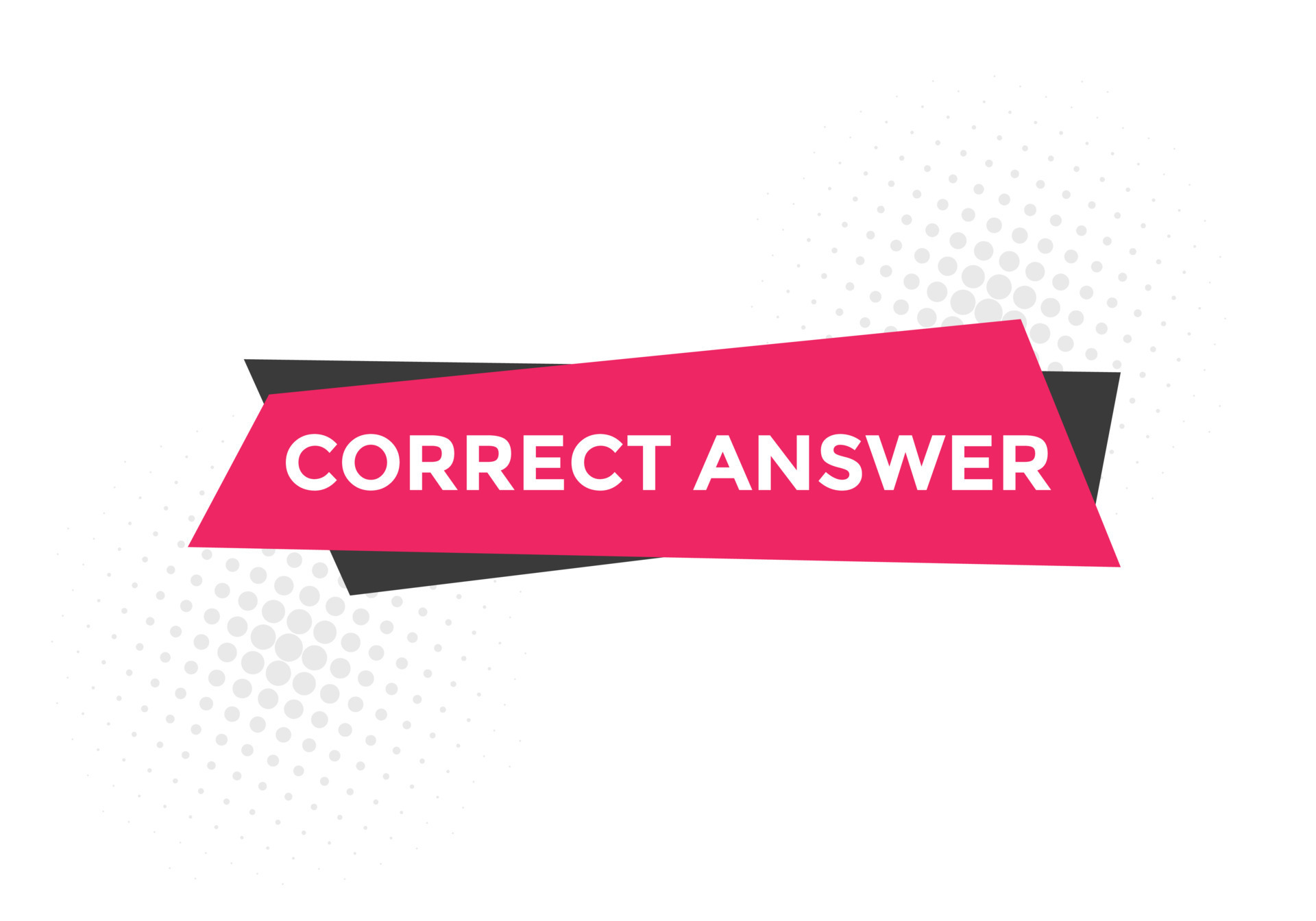 Correct Answer Text Button Correct Answer Speech Bubble Correct Answer Banner Label Template