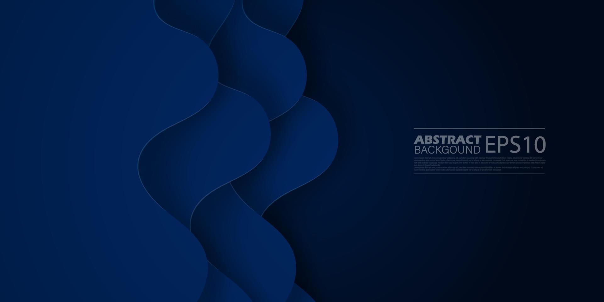 Abstract dark blue gradient illustration background with simple wave elements. cool design.Eps10 ...