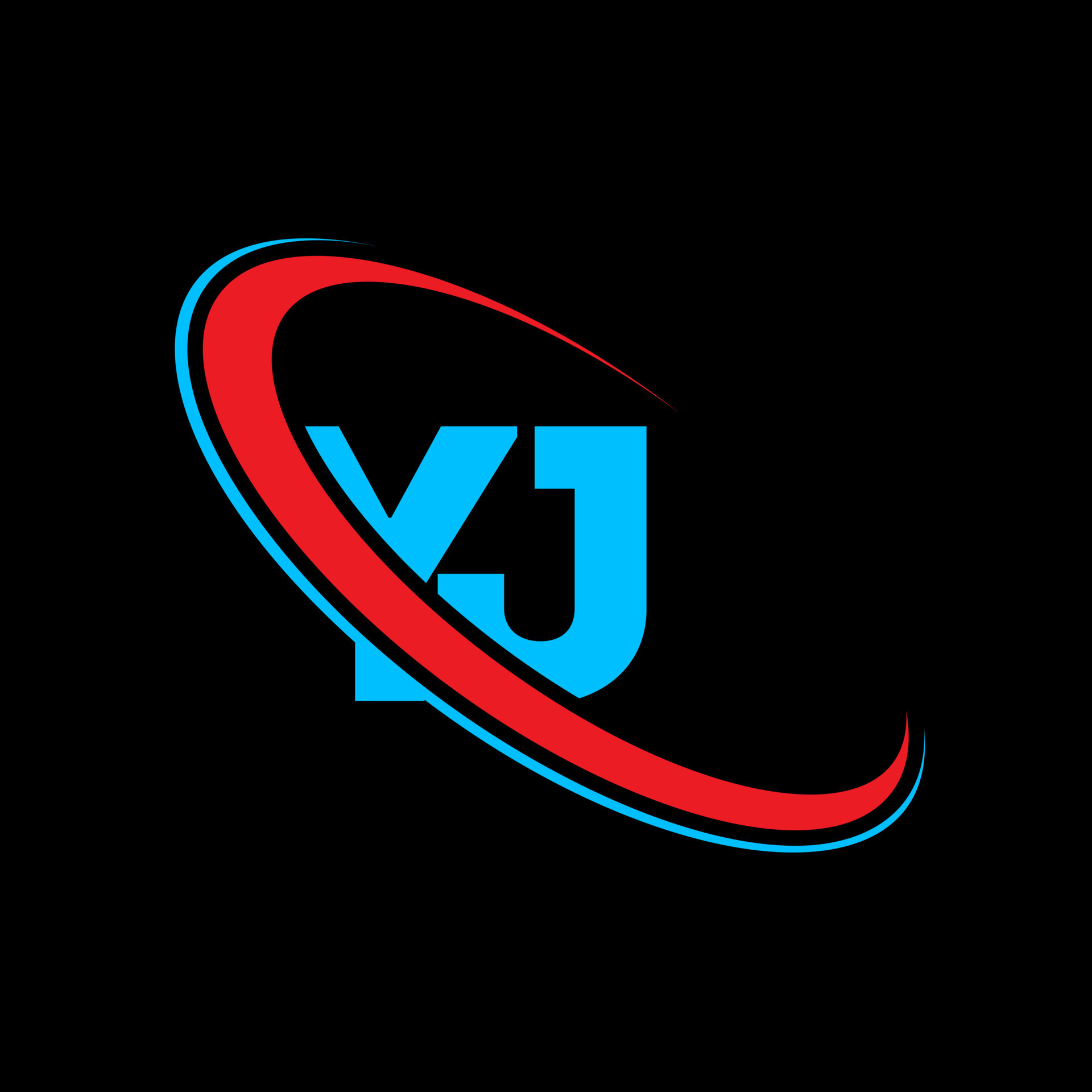 logotipo de yj. diseño yj. letra yj azul y roja. diseño del logotipo de la letra yj. letra ...