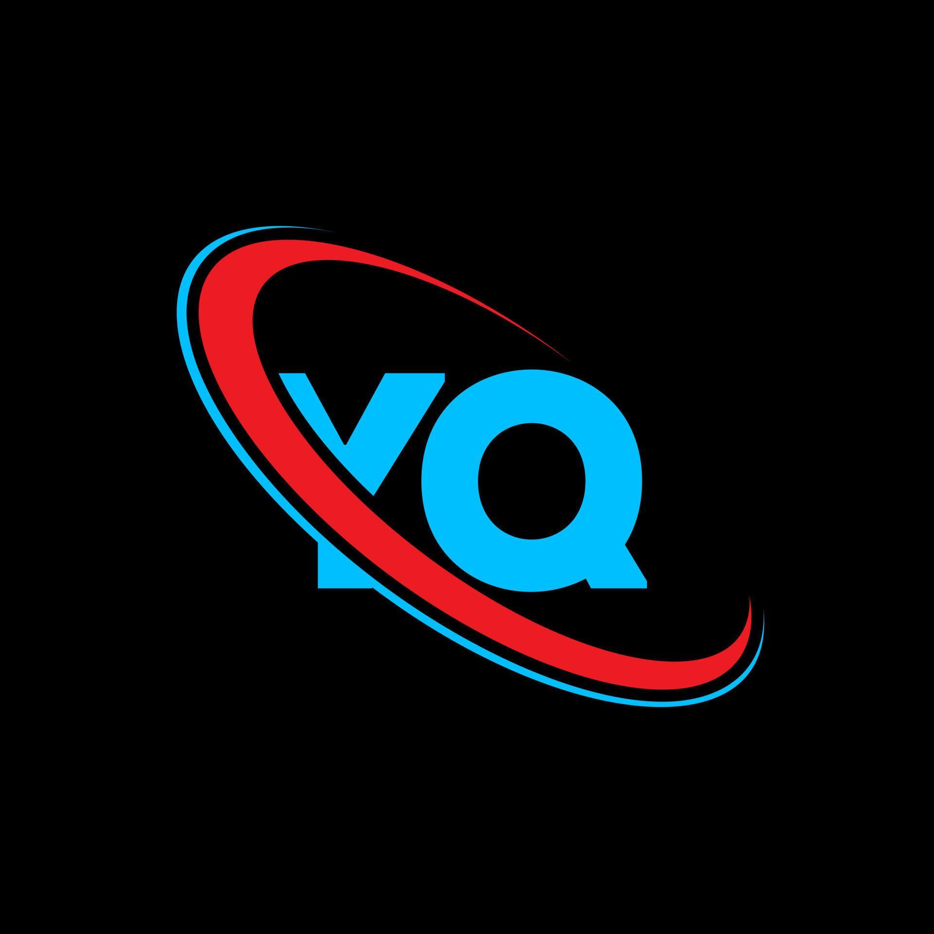 YQ logo. YQ design. Blue and red YQ letter. YQ letter logo design. Initial letter YQ linked ...