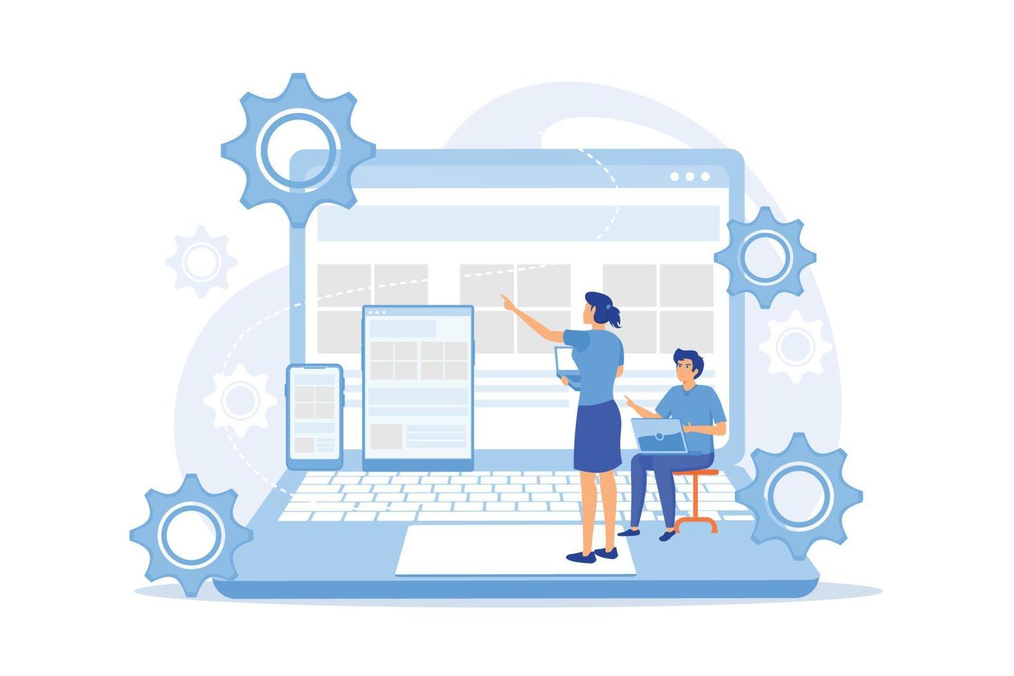 Adaptive mobile app interface, web optimization. Responsive web design, responsive website ...