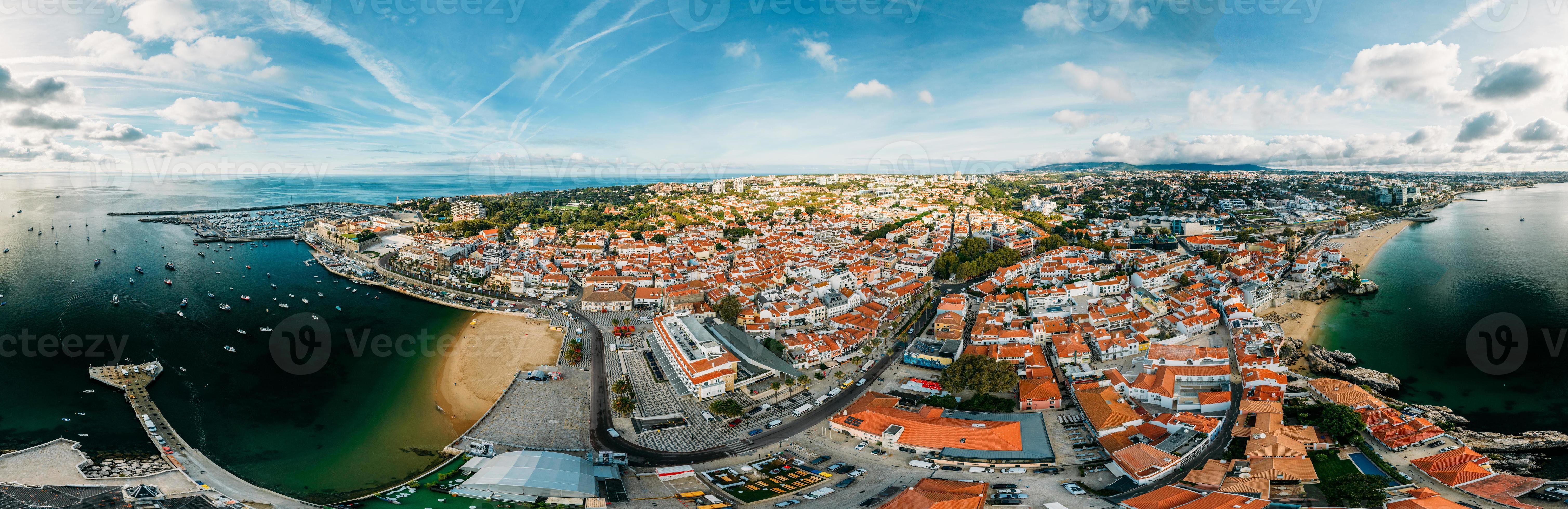 Panoramic aerial view of Cascais in Lisbon region, Portugal 11427843 Stock Photo at Vecteezy