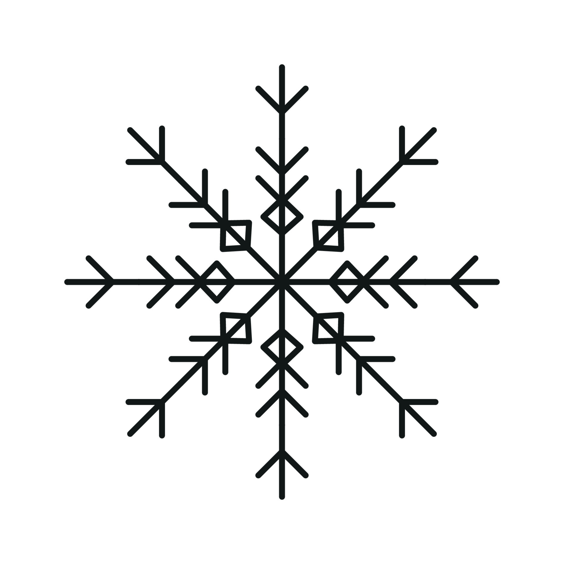 Black simple winter snowflake icon. Great design for any purposes ...