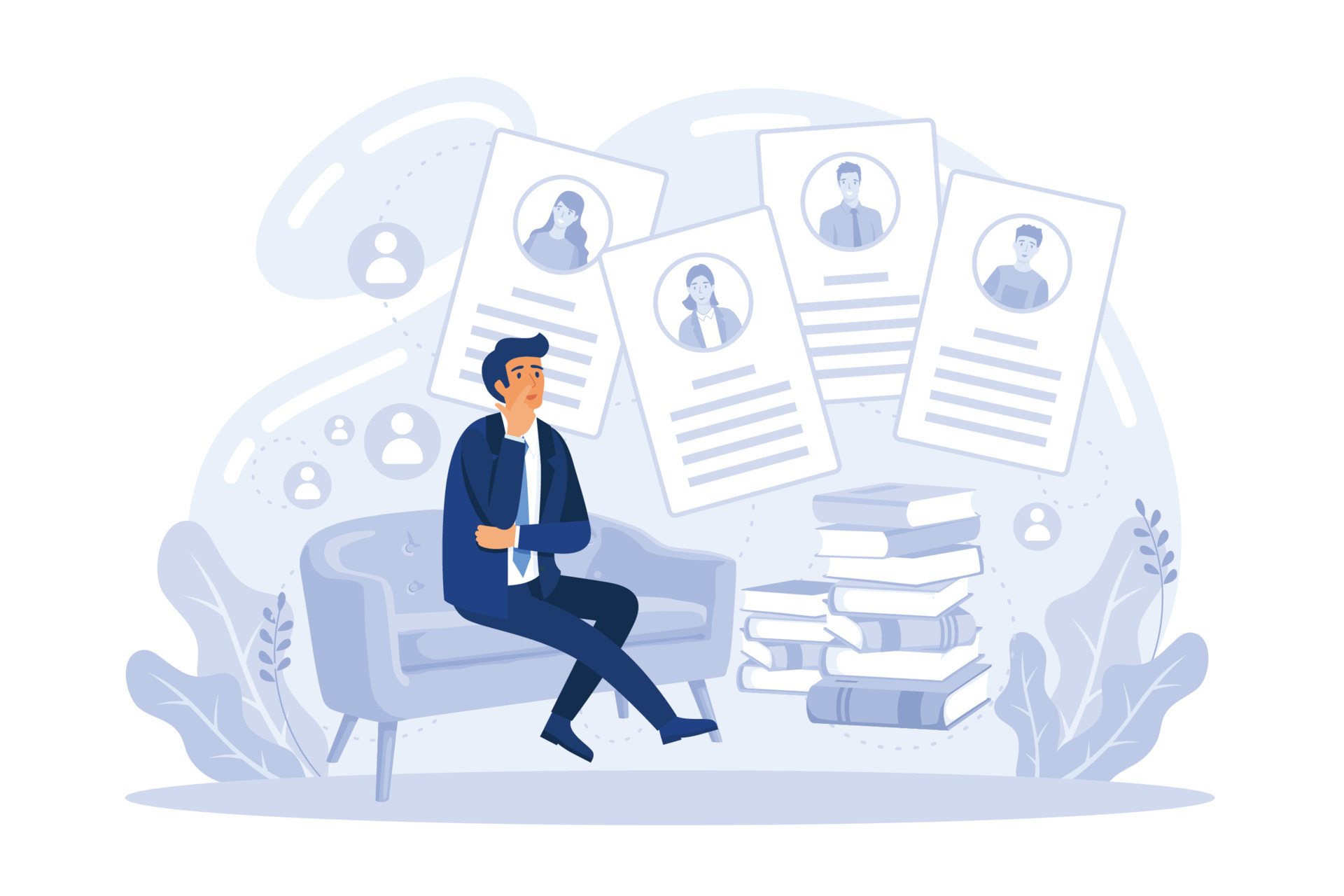 Select candidates. Recruiter holding a lot resumes in hands, candidate ... Select candidates. Recruiter holding a lot resumes in hands, candidate ...