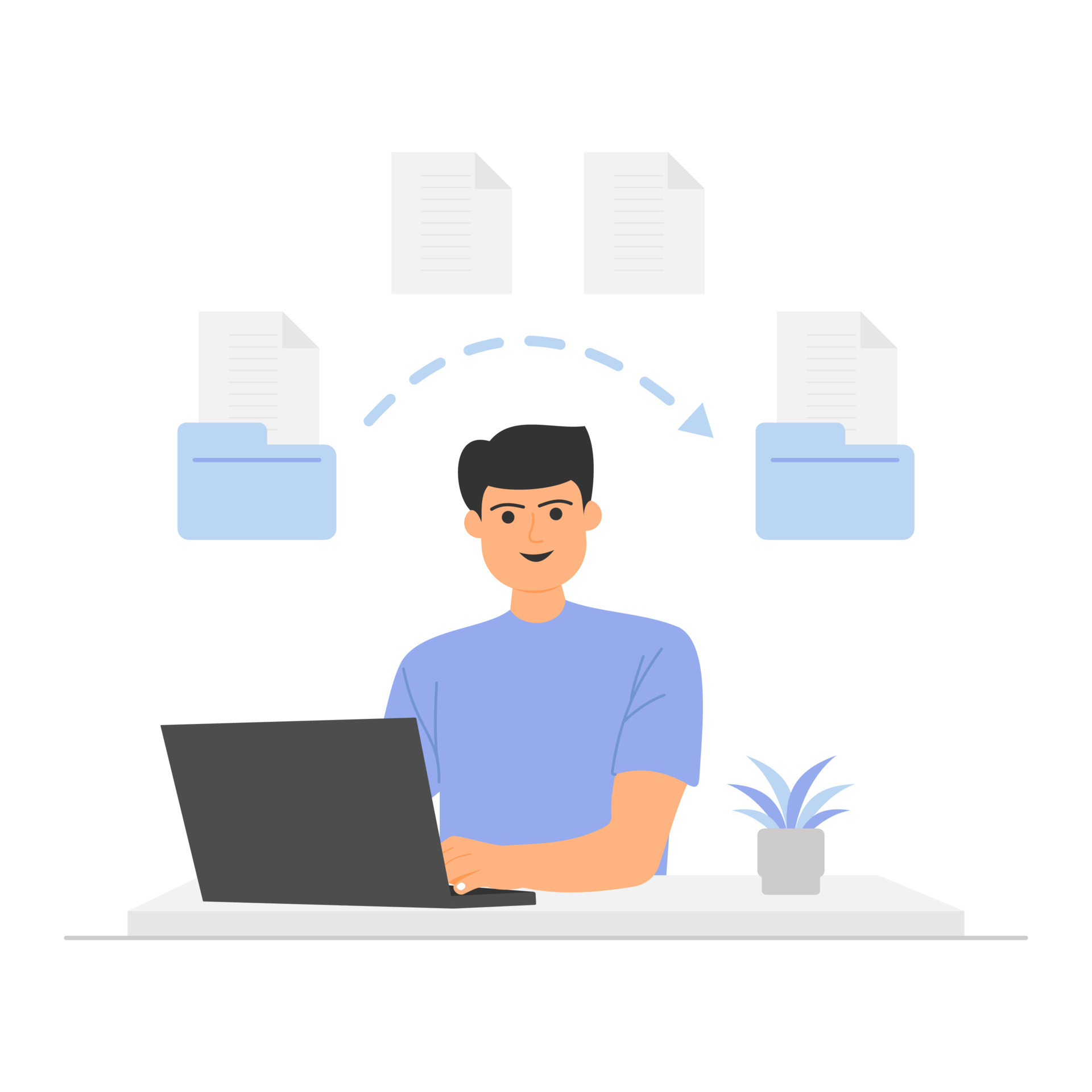 Transfer File Concept Illustration 11431144 Vector Art At Vecteezy