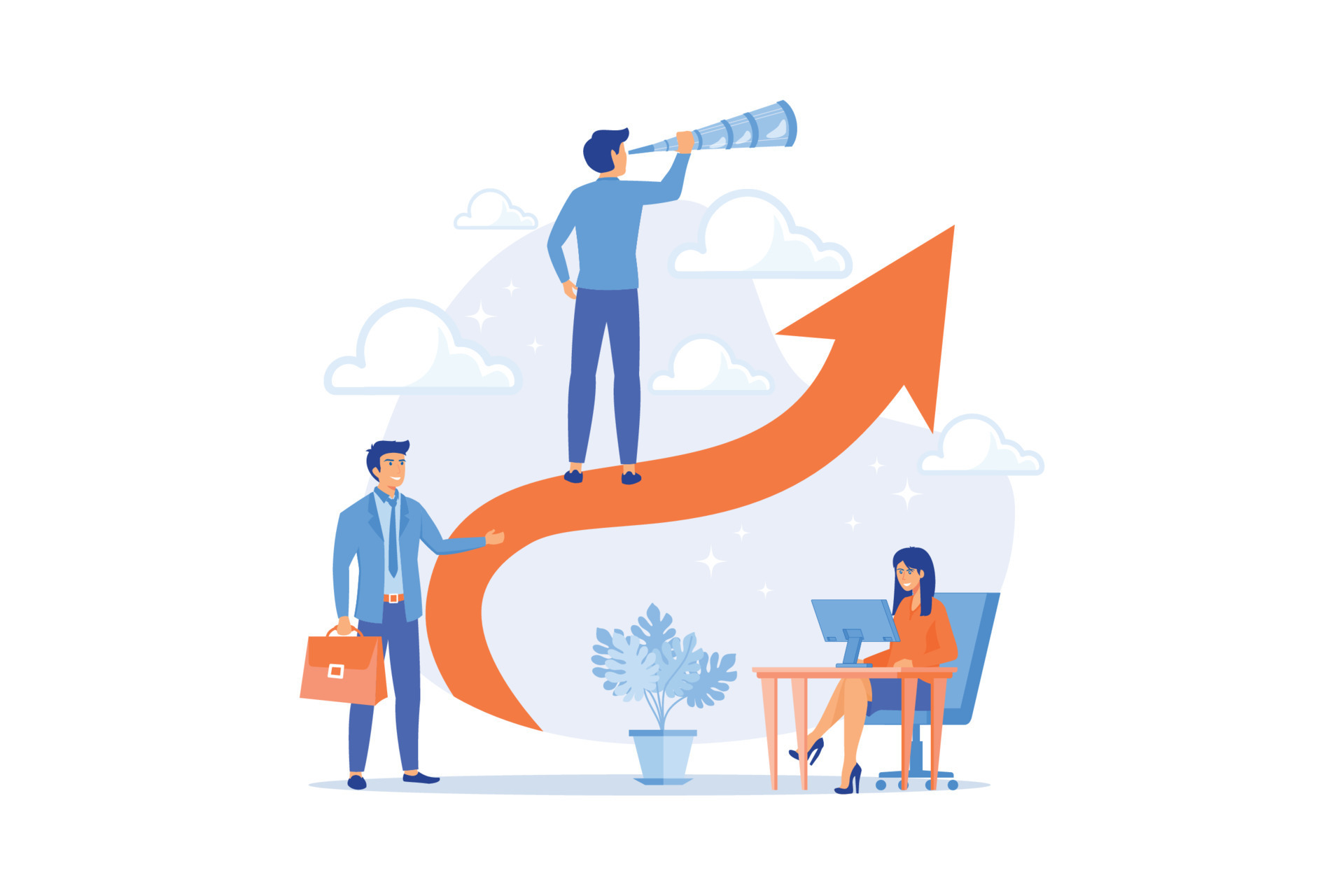 Opportunities search flat vector illustration. Staff recruitment, human ... Opportunities search flat vector illustration. Staff recruitment, human ...