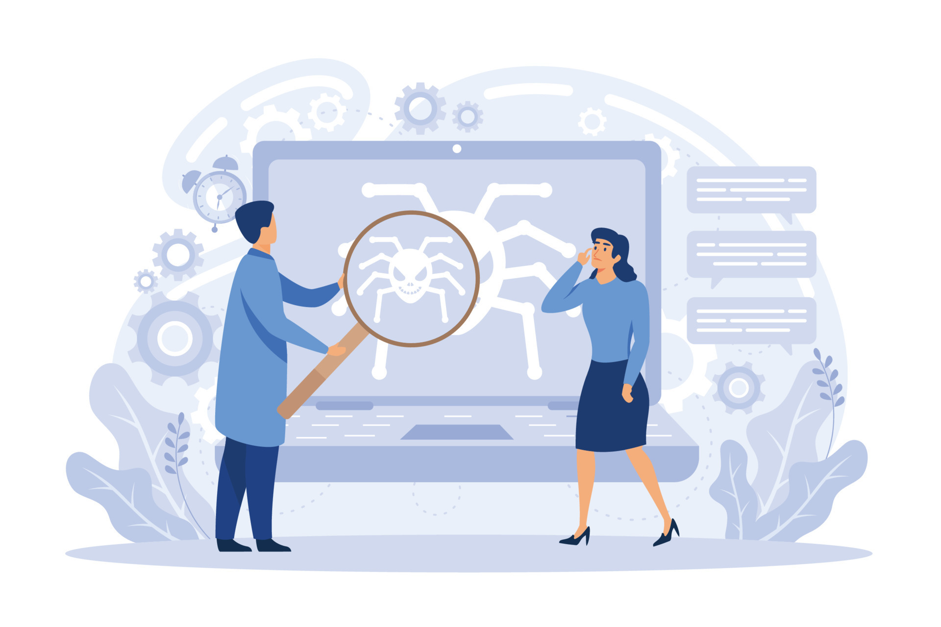 Tiny business people with digital devices testing demo software. Beta ... Tiny business people with digital devices testing demo software. Beta ...