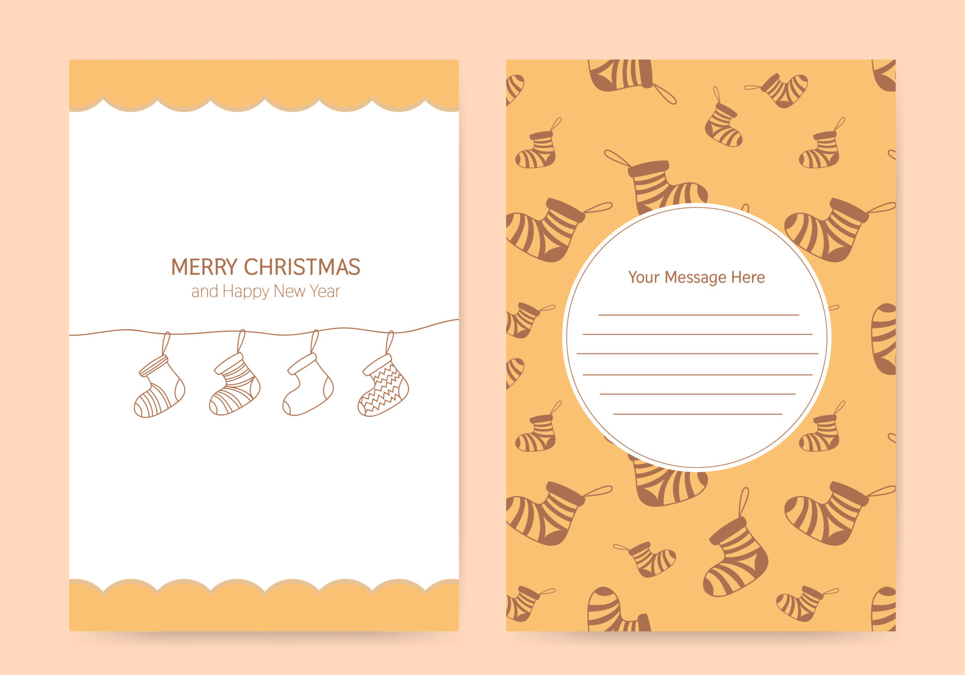 Plantilla De Tarjeta De Felicitación De Navidad 11432593 Vector En Vecteezy