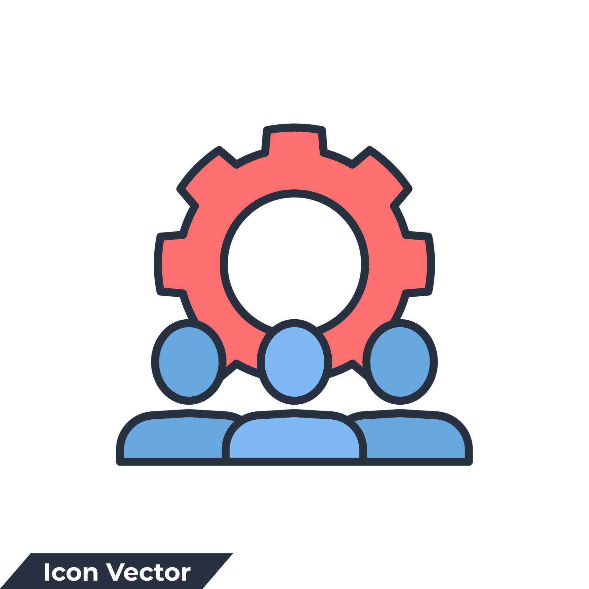 User group network management icon logo vector illustration. work group ...