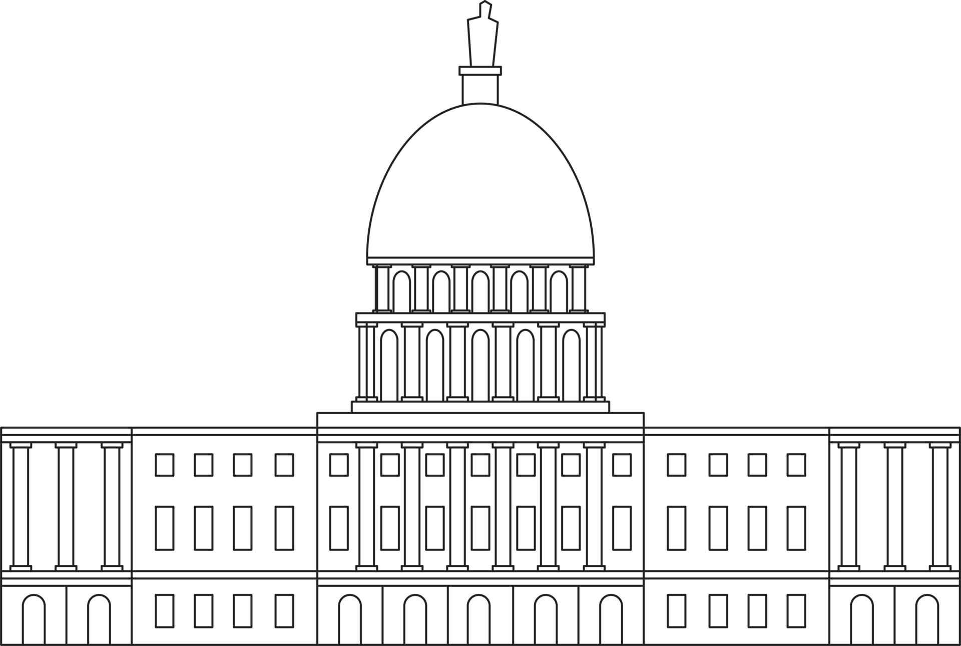 outline drawing of washington dc landmark front elevation view ... outline drawing of washington dc landmark front elevation view ...