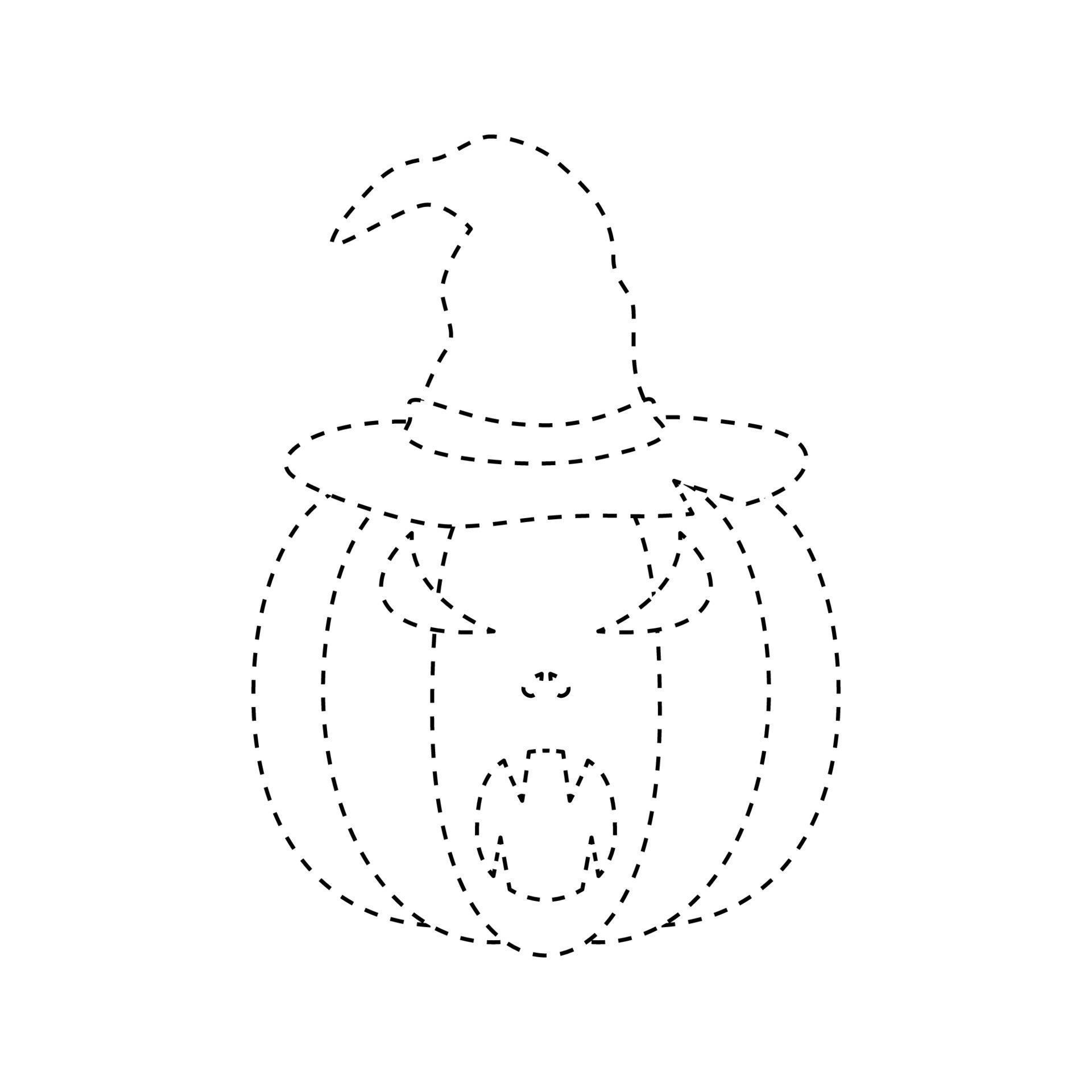 Halloween pumpkin tracing worksheet for kids 11436491 Vector Art at ...
