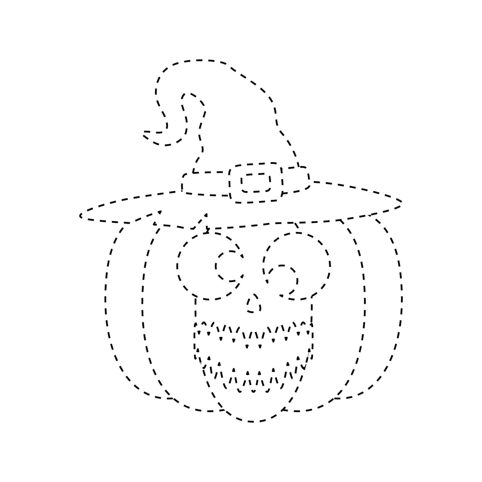 Halloween pumpkin tracing worksheet for kids 11437114 Vector Art at ...
