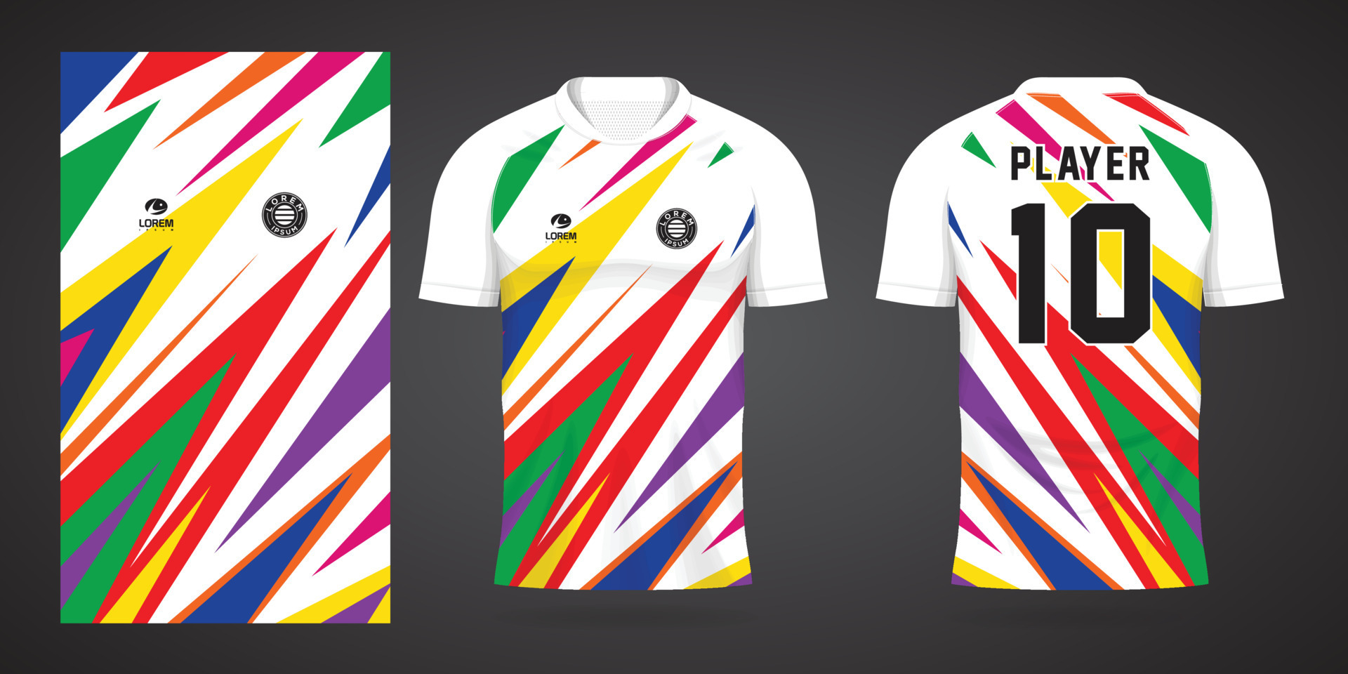 Colorful Football Jersey Sport Design Template 11440054 Vector Art At