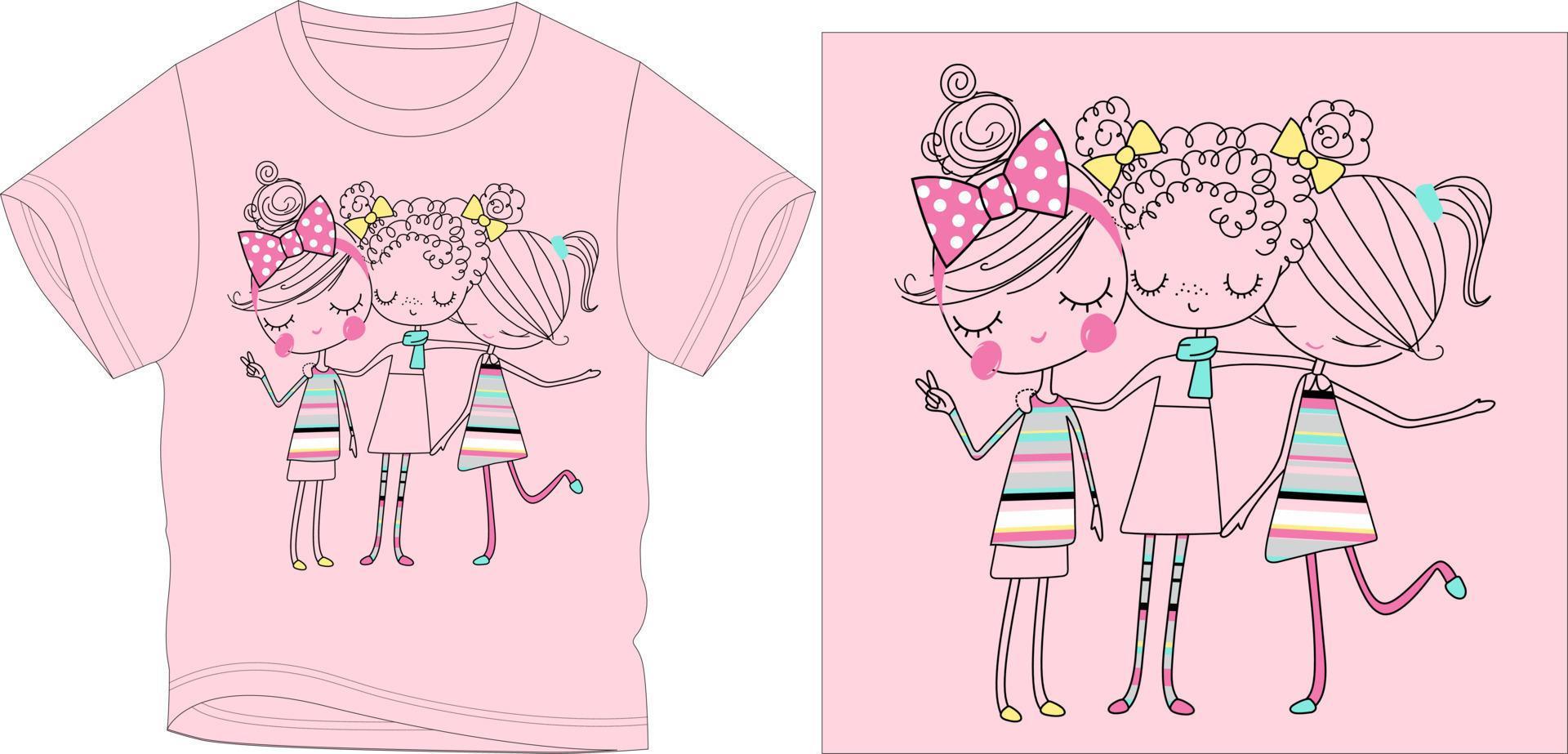 3 Friends Girls Graphic Design Vector Illustration 11440081 Vector Art At Vecteezy 8228