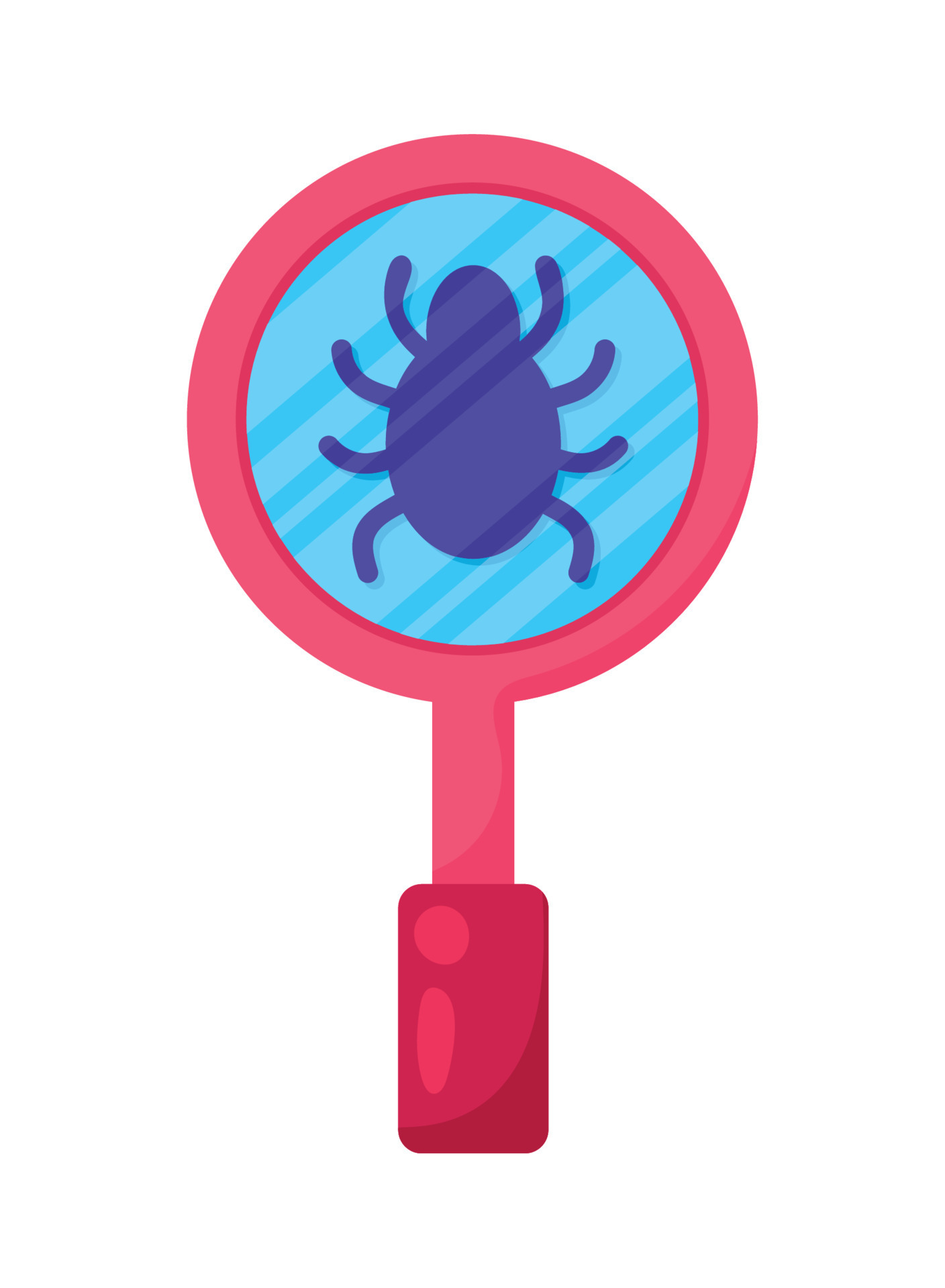 Magnifying Glass With Bug 11441466 Vector Art At Vecteezy