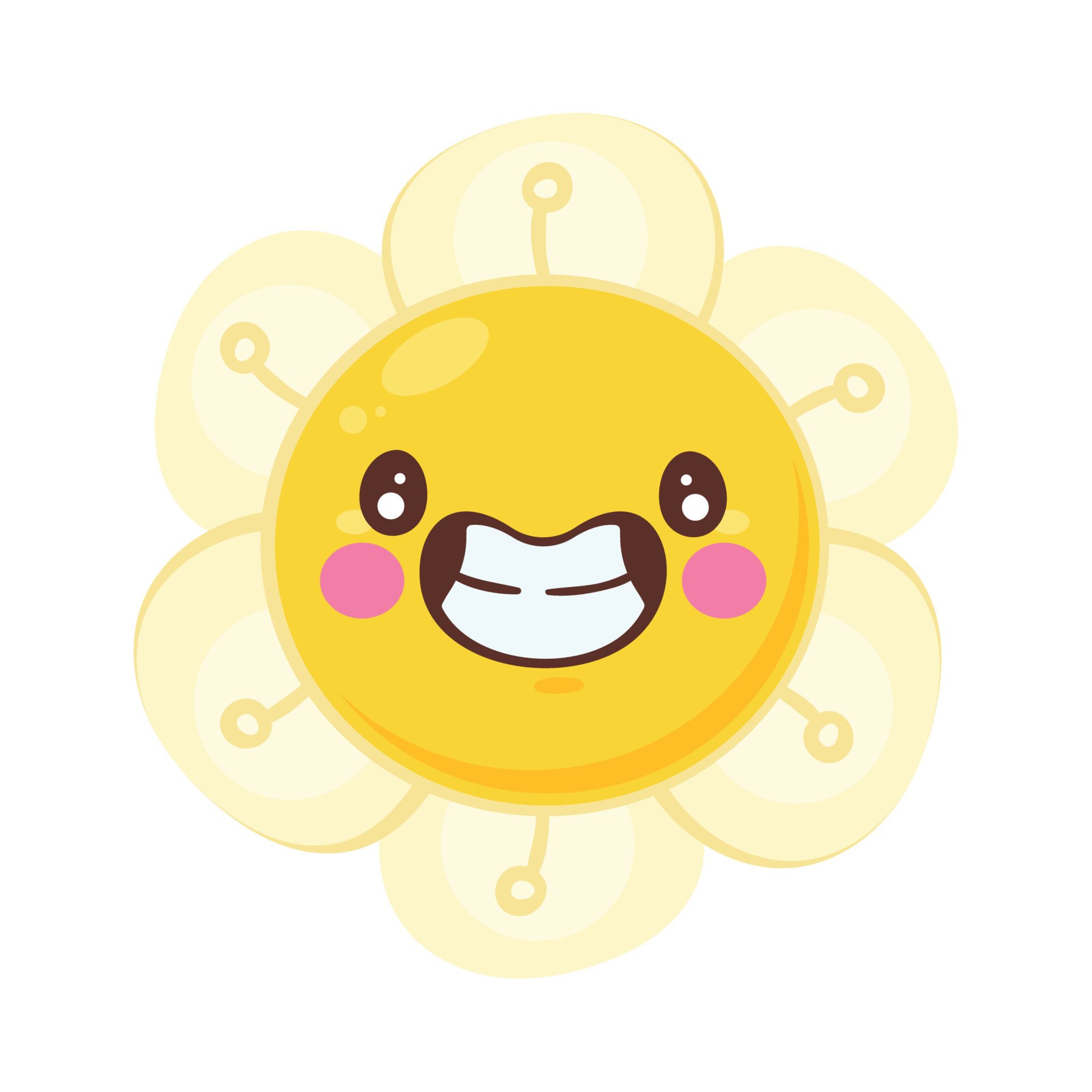 happy flower emoticon 11441787 Vector Art at Vecteezy