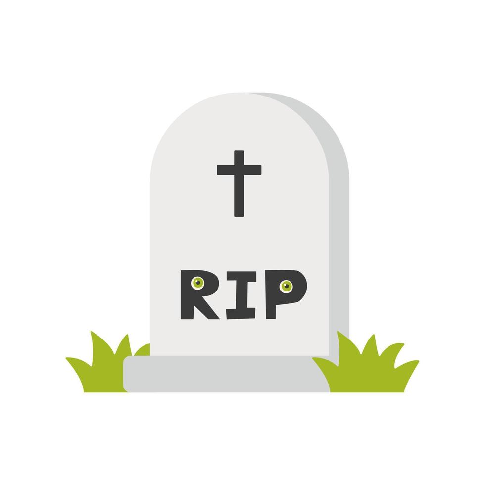 Tumba De Piedra Para El Diseño De Halloween En Estilo De Dibujos Animados Lindo 11450094 Vector