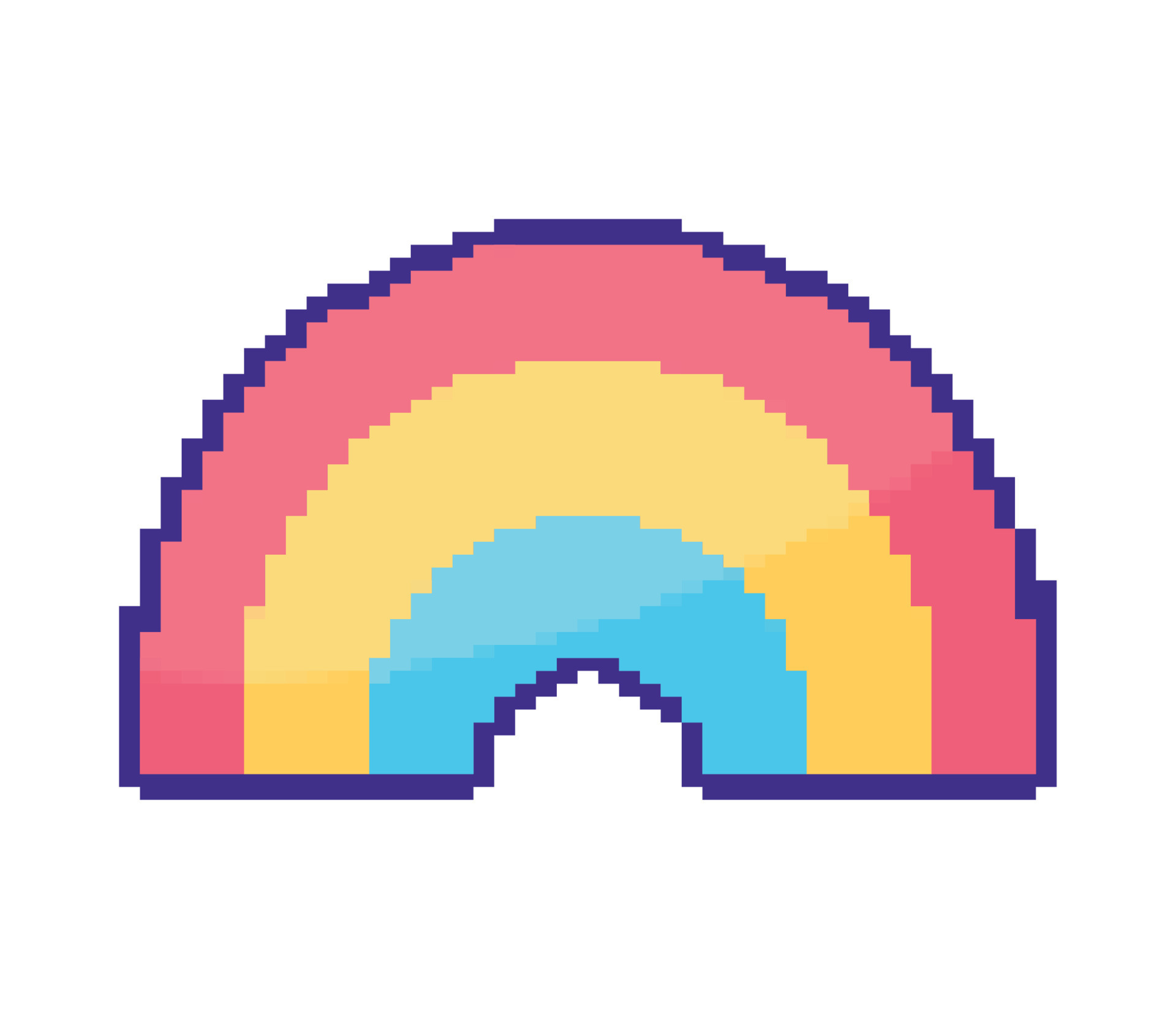Rainbow Pixel Art 11453126 Vector Art At Vecteezy