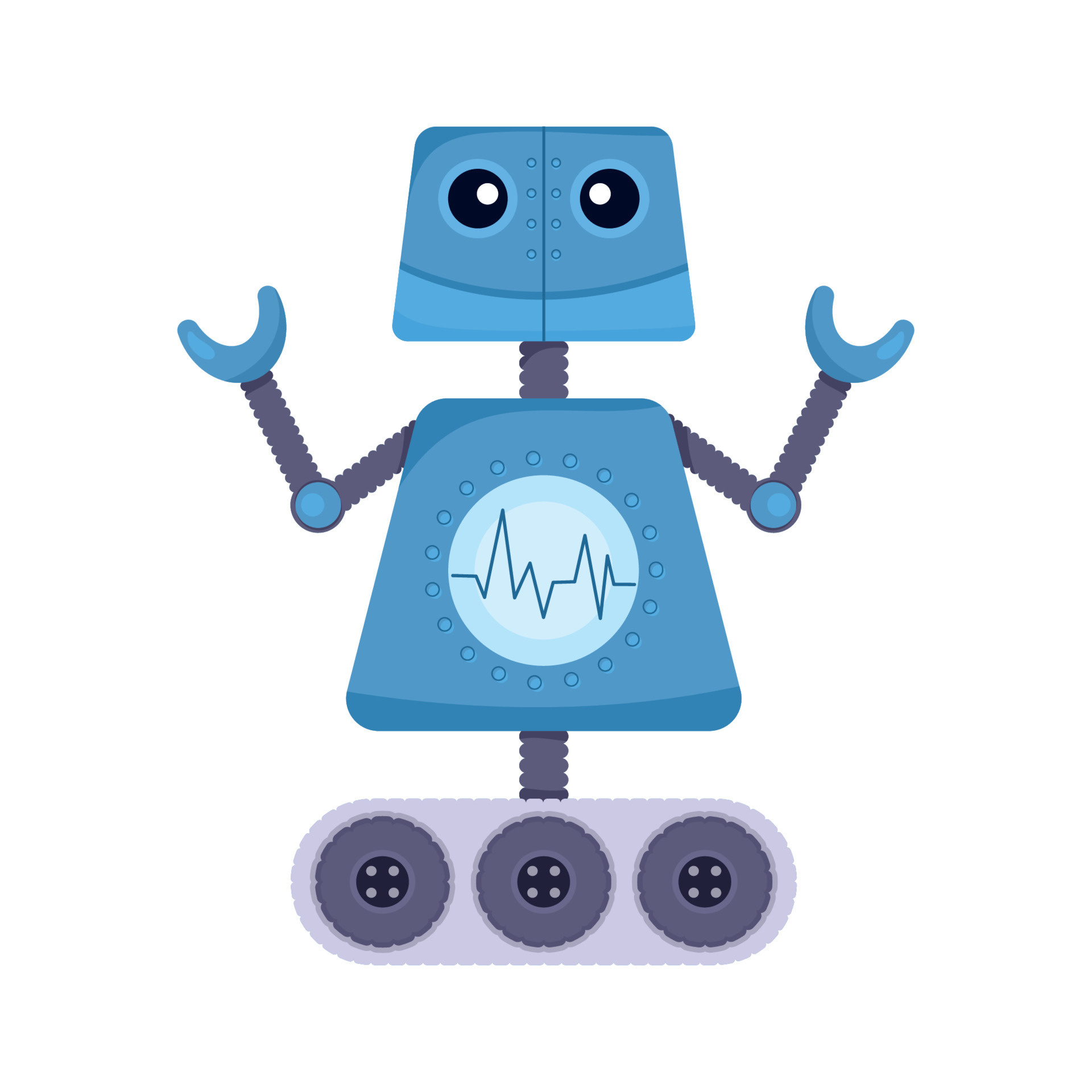 Robot With Wheels 11453487 Vector Art At Vecteezy