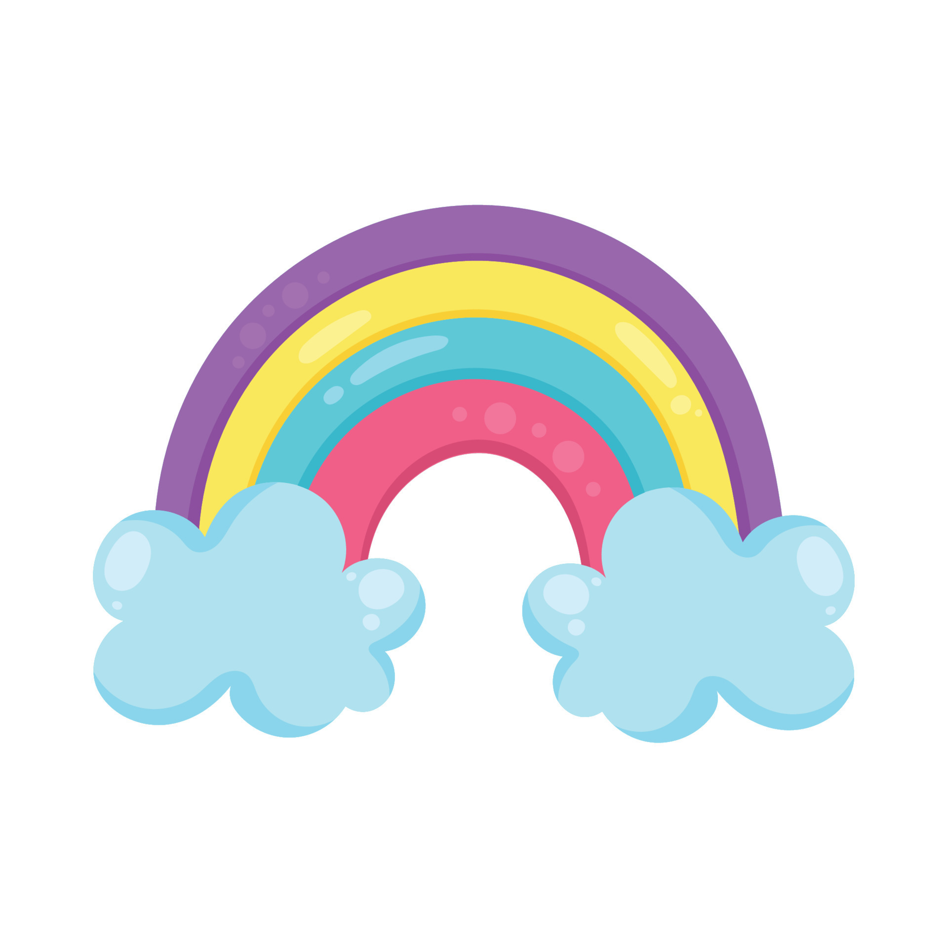 rainbow with clouds 11457104 Vector Art at Vecteezy