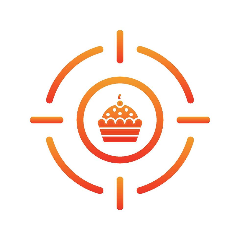 cupcake target logo gradient design template icon element 11457784 Vector Art at Vecteezy
