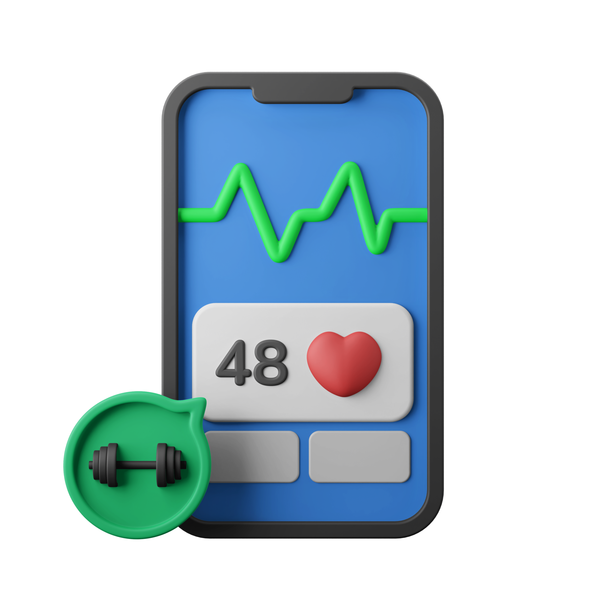 workout and health tracker mobile app 3d icon illustration 11461321 PNG