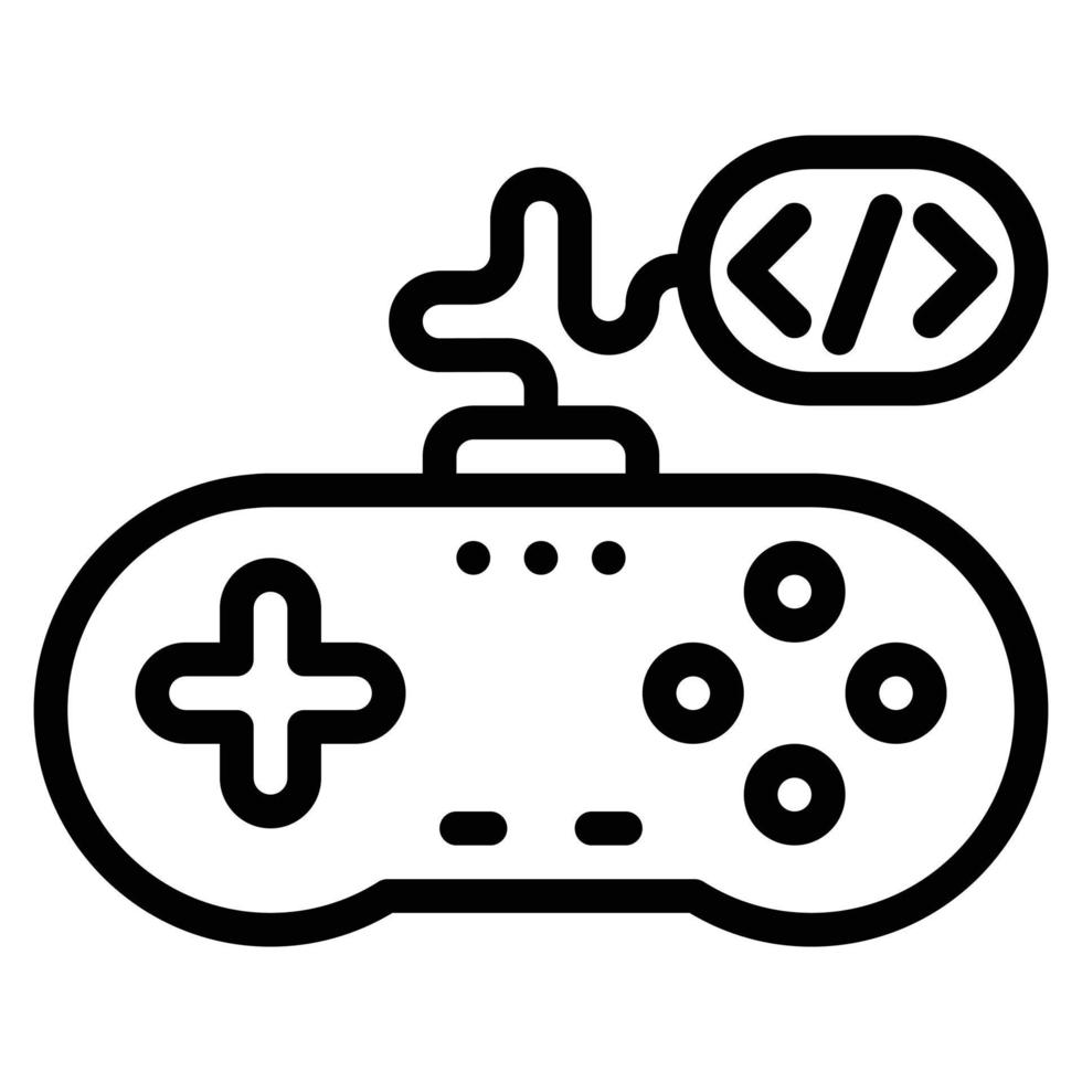 game icon line vector illustration 11464150 Vector Art at Vecteezy
