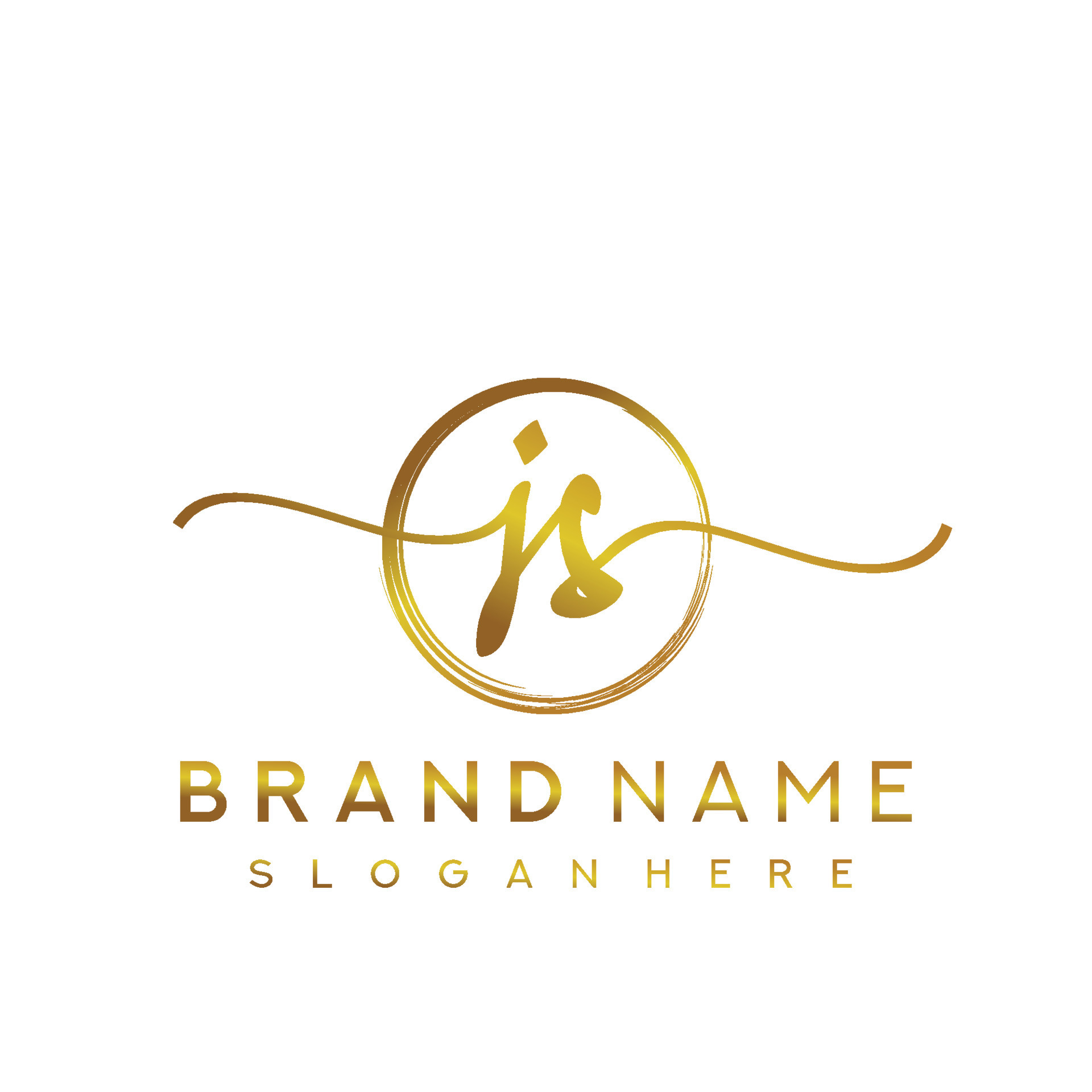 Initial JS beauty monogram and elegant logo design, handwriting logo of ...