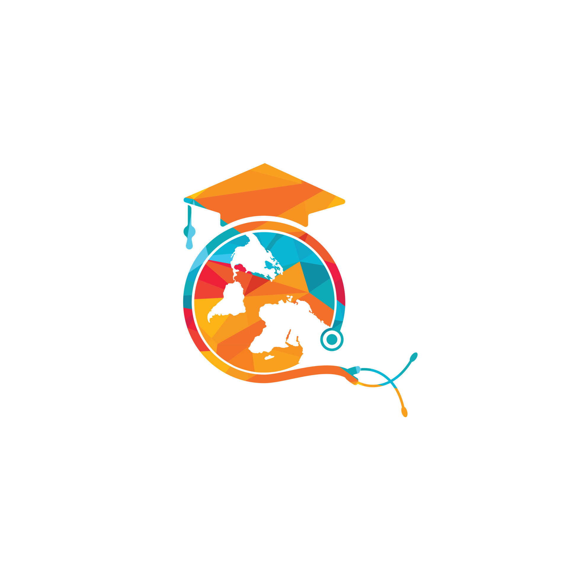 Study abroad vector logo design. Medical study in abroad logo concept ... Study abroad vector logo design. Medical study in abroad logo concept ...