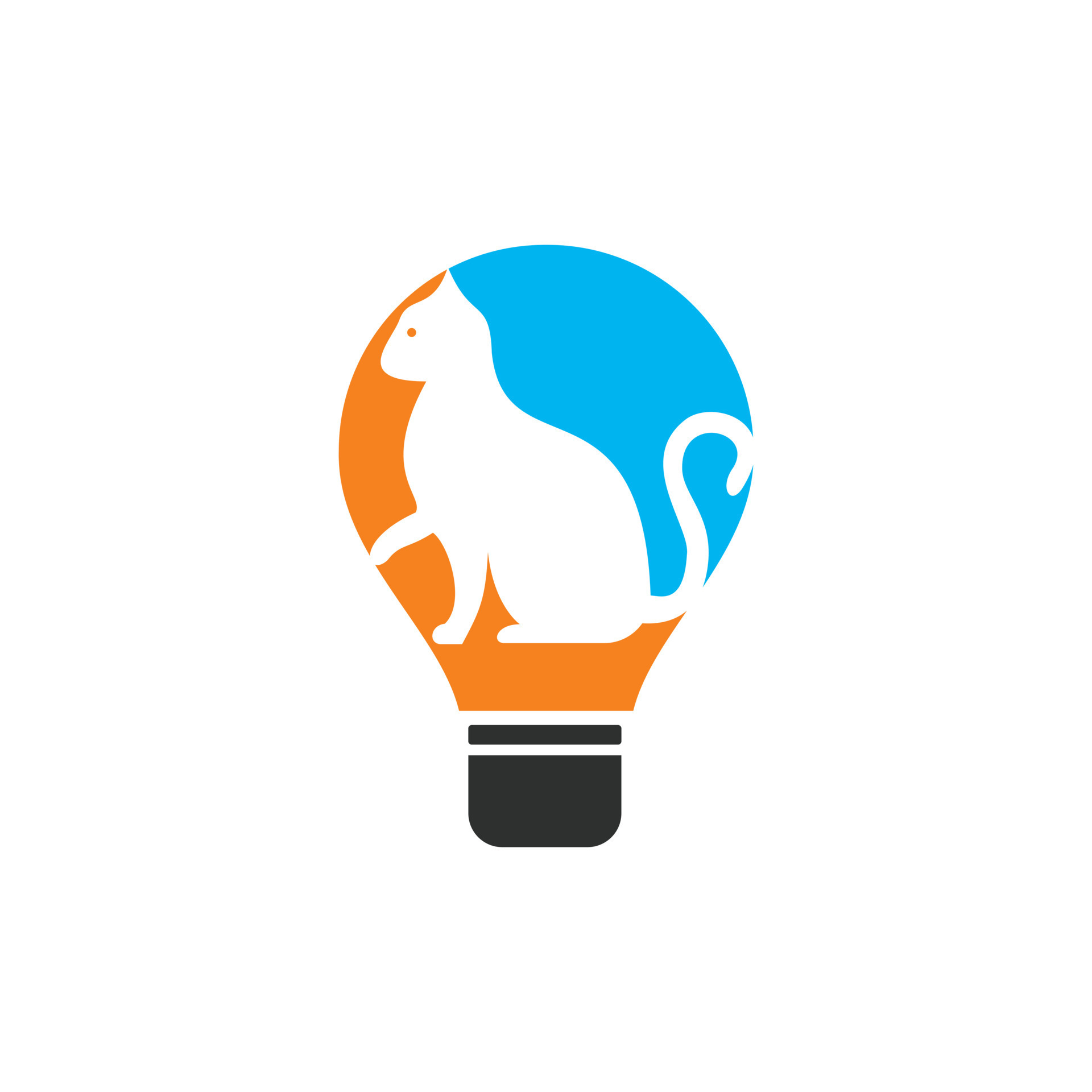 Cat bulb vector logo design. 11470117 Vector Art at Vecteezy