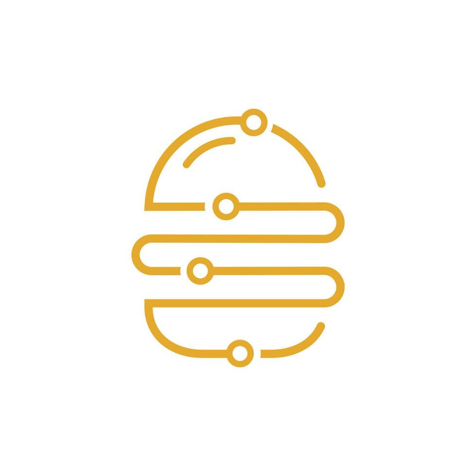 Burger tech vector logo design. 11470238 Vector Art at Vecteezy Burger tech vector logo design. 11470238 Vector Art at Vecteezy
