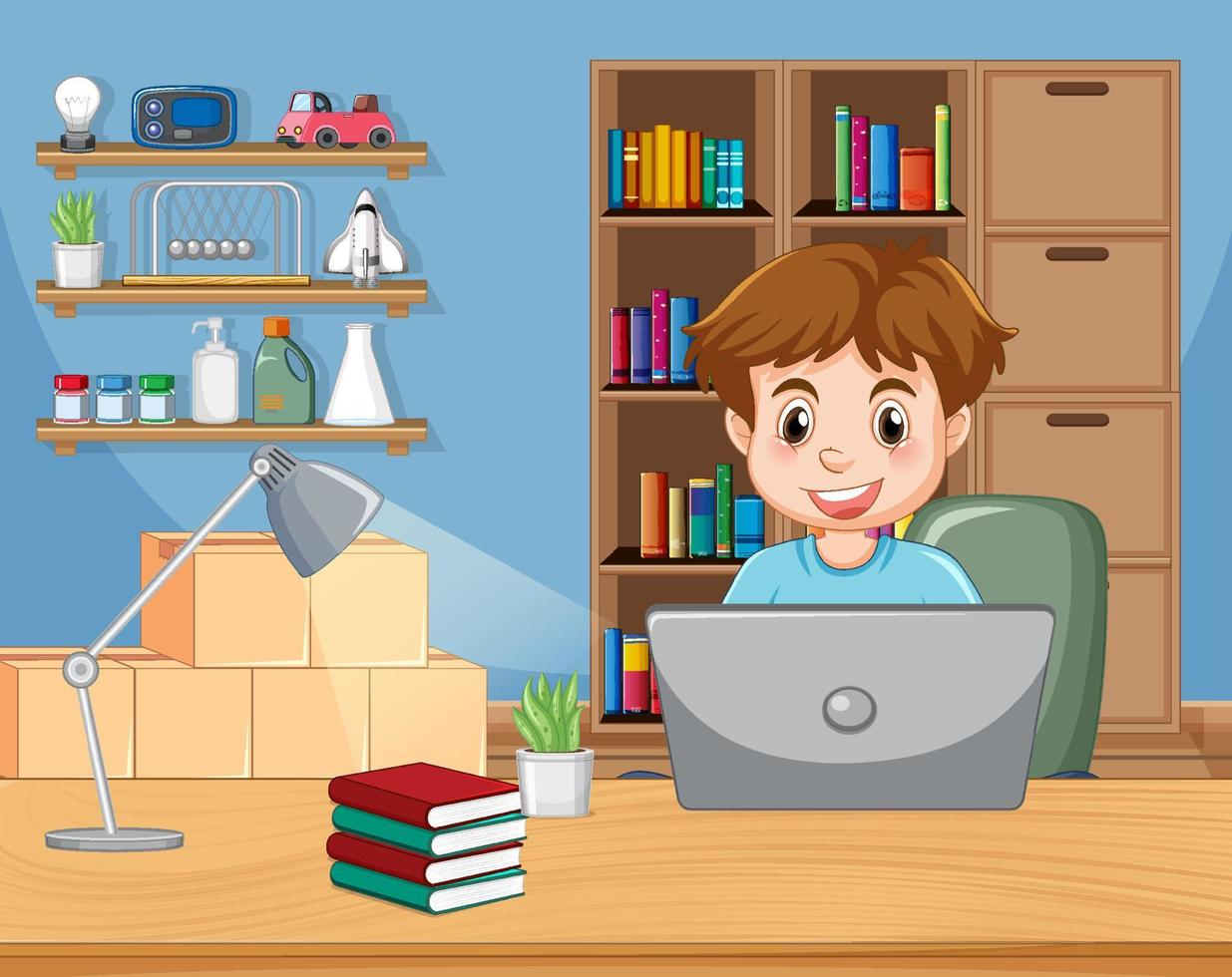 A man browsing internet on laptop at home 11470820 Vector Art at Vecteezy A man browsing internet on laptop at home 11470820 Vector Art at Vecteezy