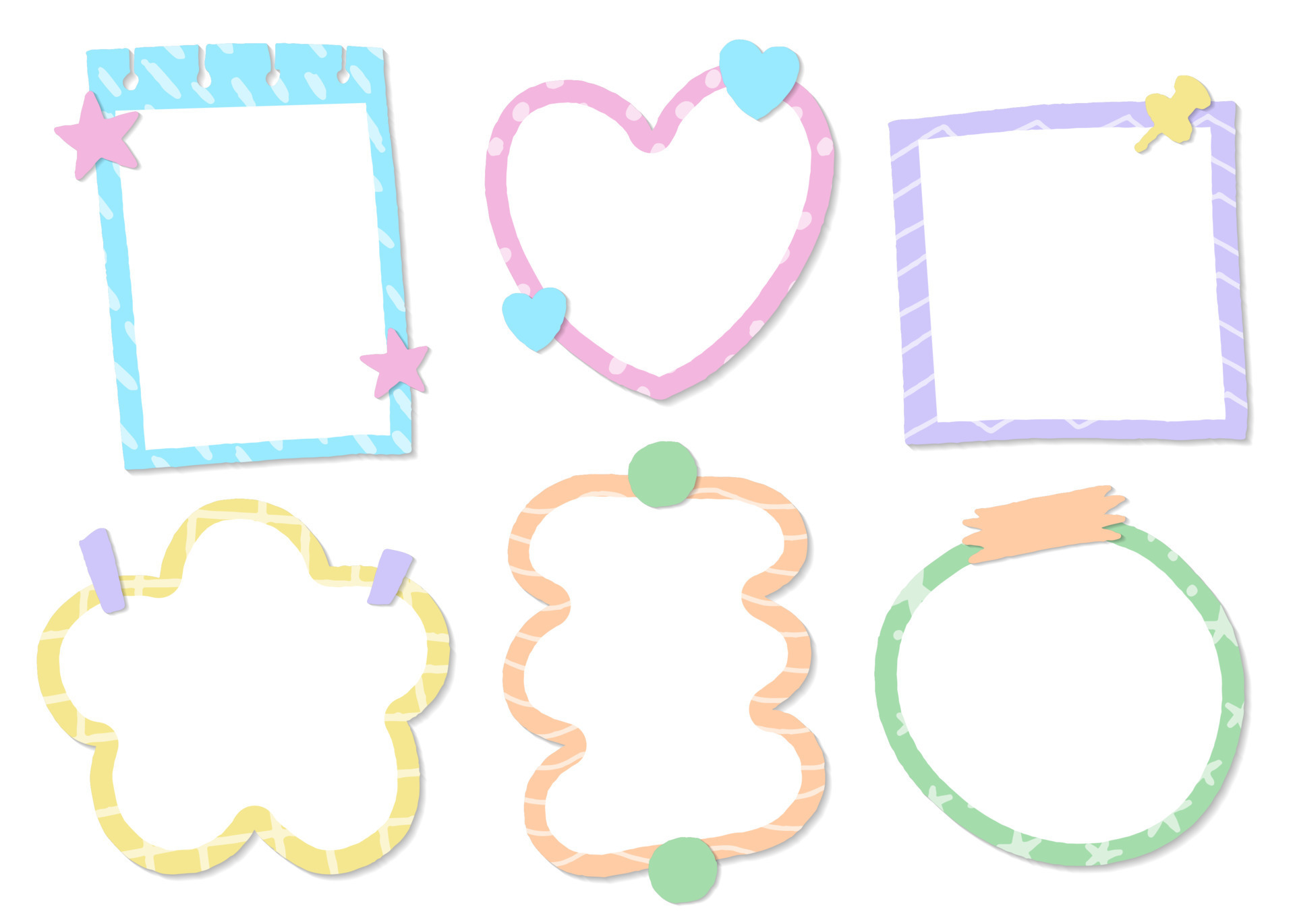 Cute pastel border texture memo abstract texture pattern heart circle ... Cute pastel border texture memo abstract texture pattern heart circle ...