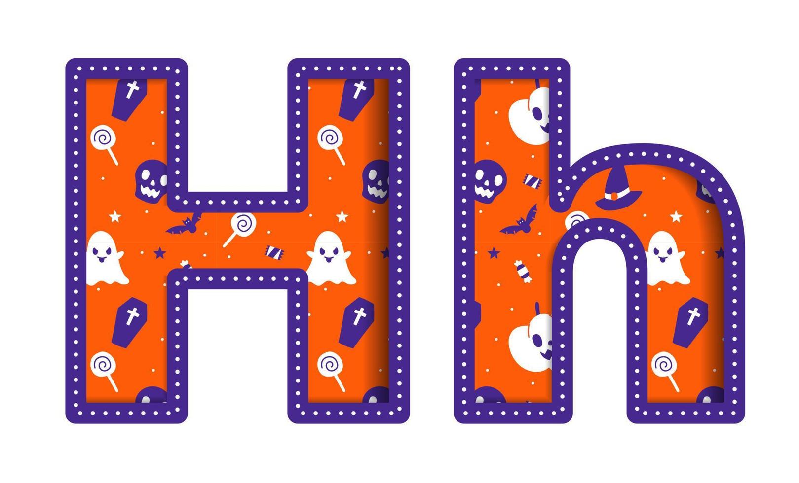 Cute Happy Halloween H Alphabet Capital Small Letter Party Font ... Cute Happy Halloween H Alphabet Capital Small Letter Party Font ...