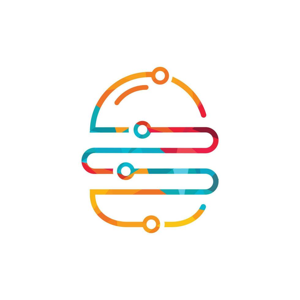 Burger tech vector logo design. 11474504 Vector Art at Vecteezy Burger tech vector logo design. 11474504 Vector Art at Vecteezy